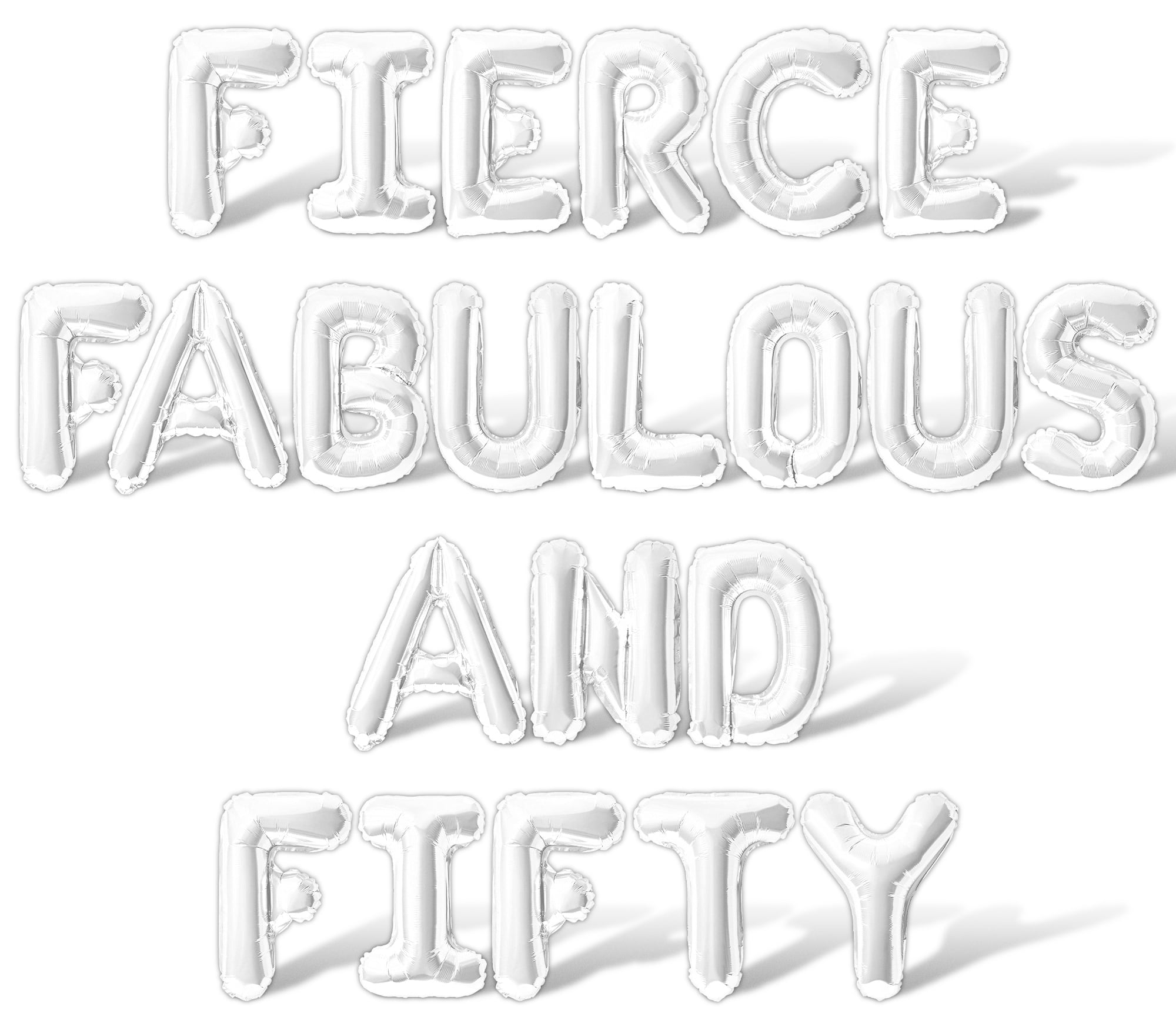 Letter Balloons - FIERCE FABULOUS AND FIFTY 16" Inch Alphabet Letters ...