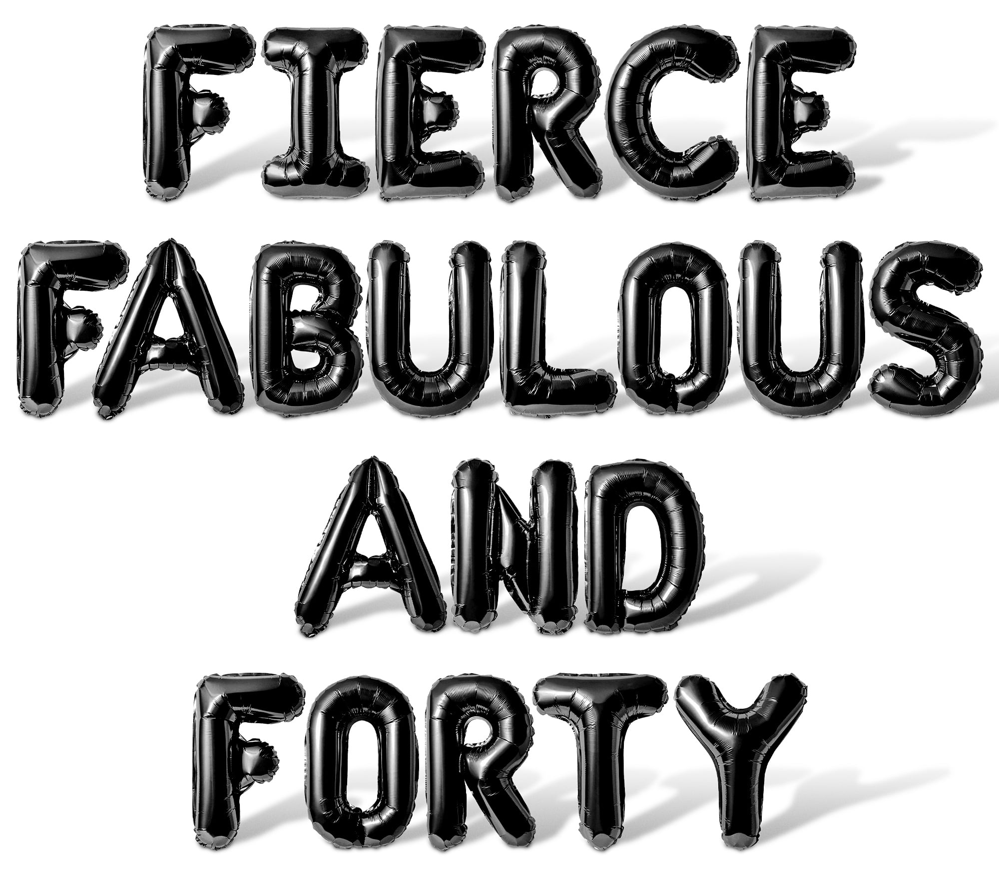 Letter Balloons - FIERCE FABULOUS AND FORTY 16" Inch Alphabet Letters ...
