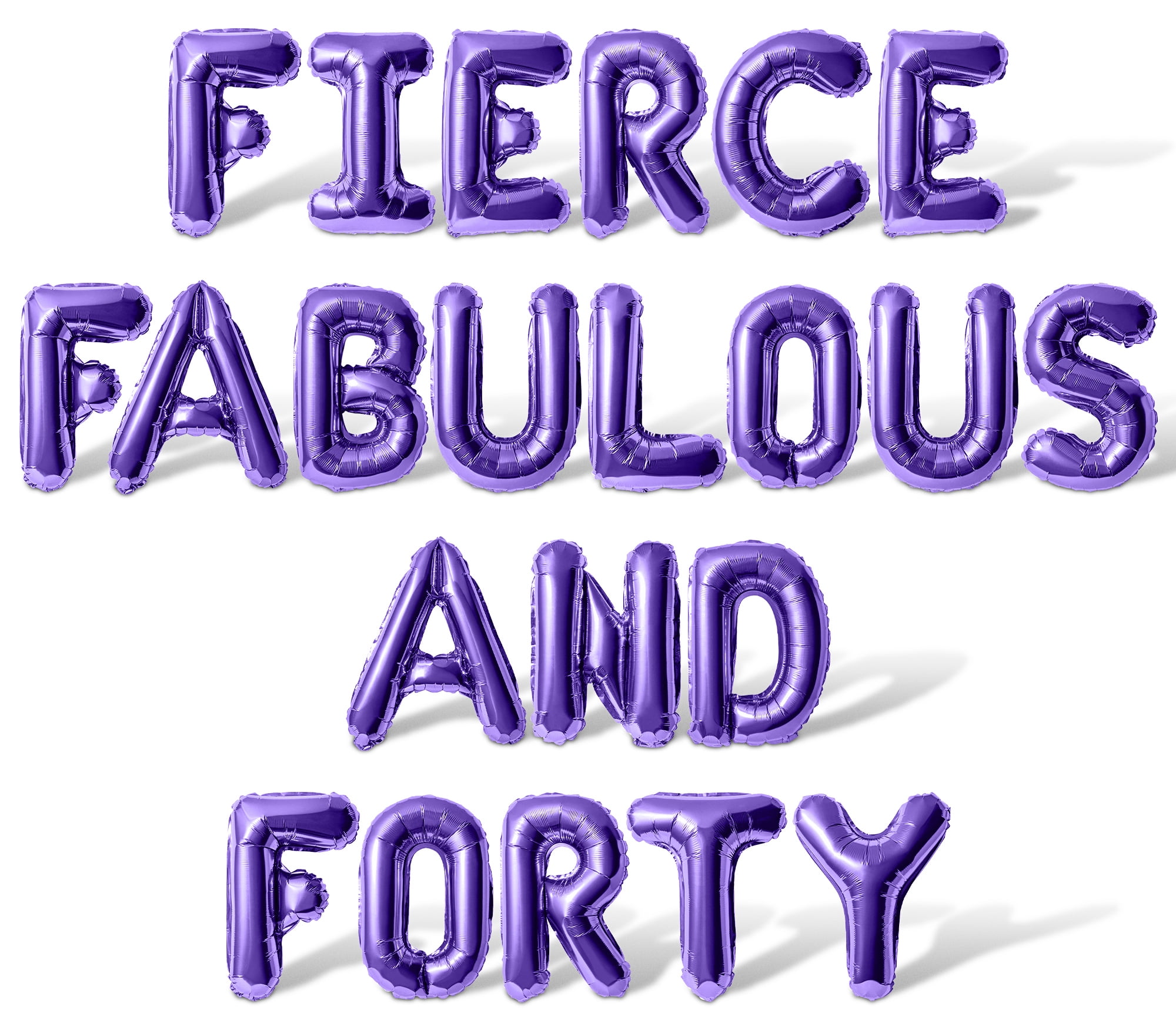 Letter Balloons - FIERCE FABULOUS AND FORTY 16" Inch Alphabet Letters ...