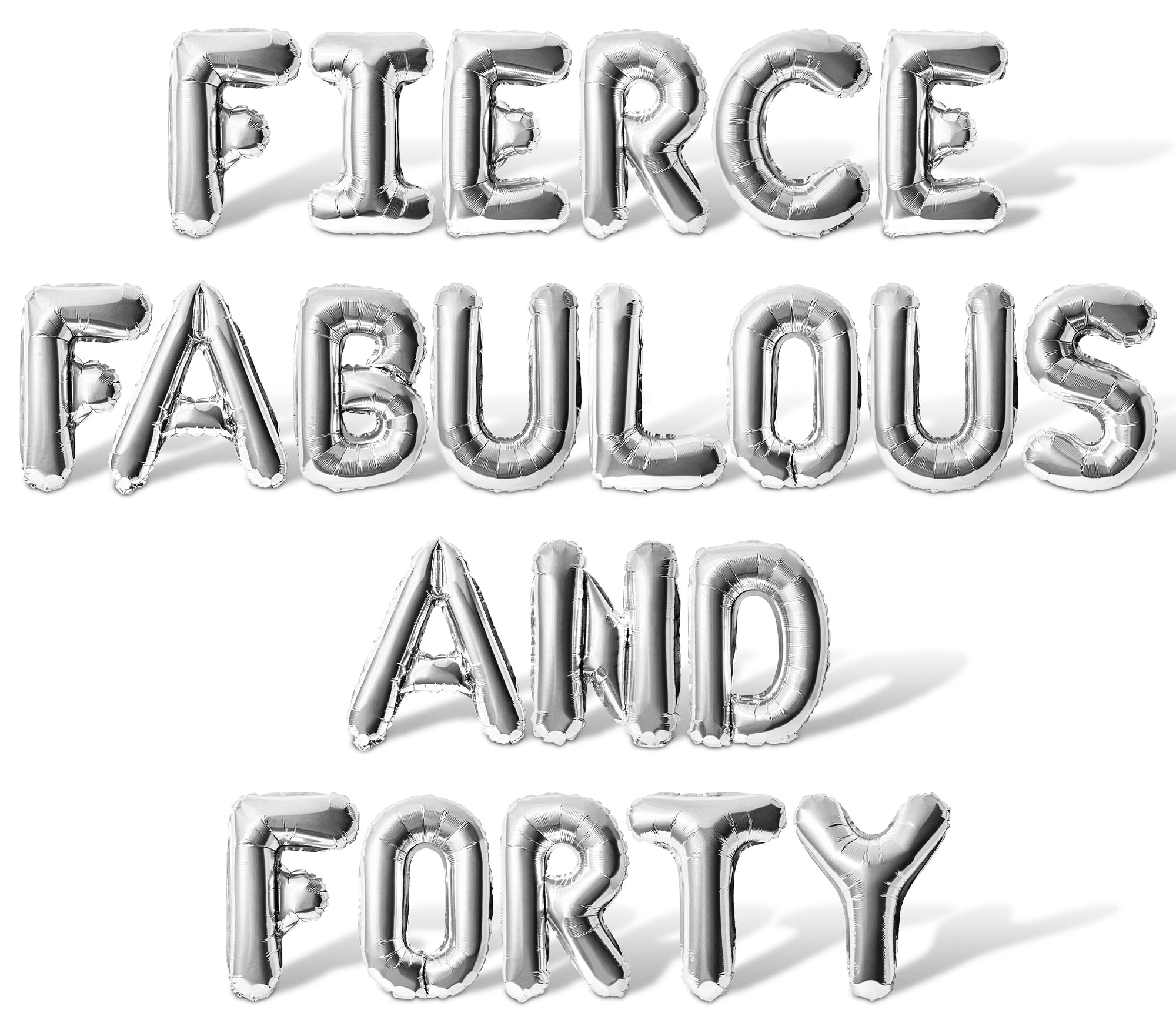 Letter Balloons - FIERCE FABULOUS AND FORTY 16" Inch Alphabet Letters ...