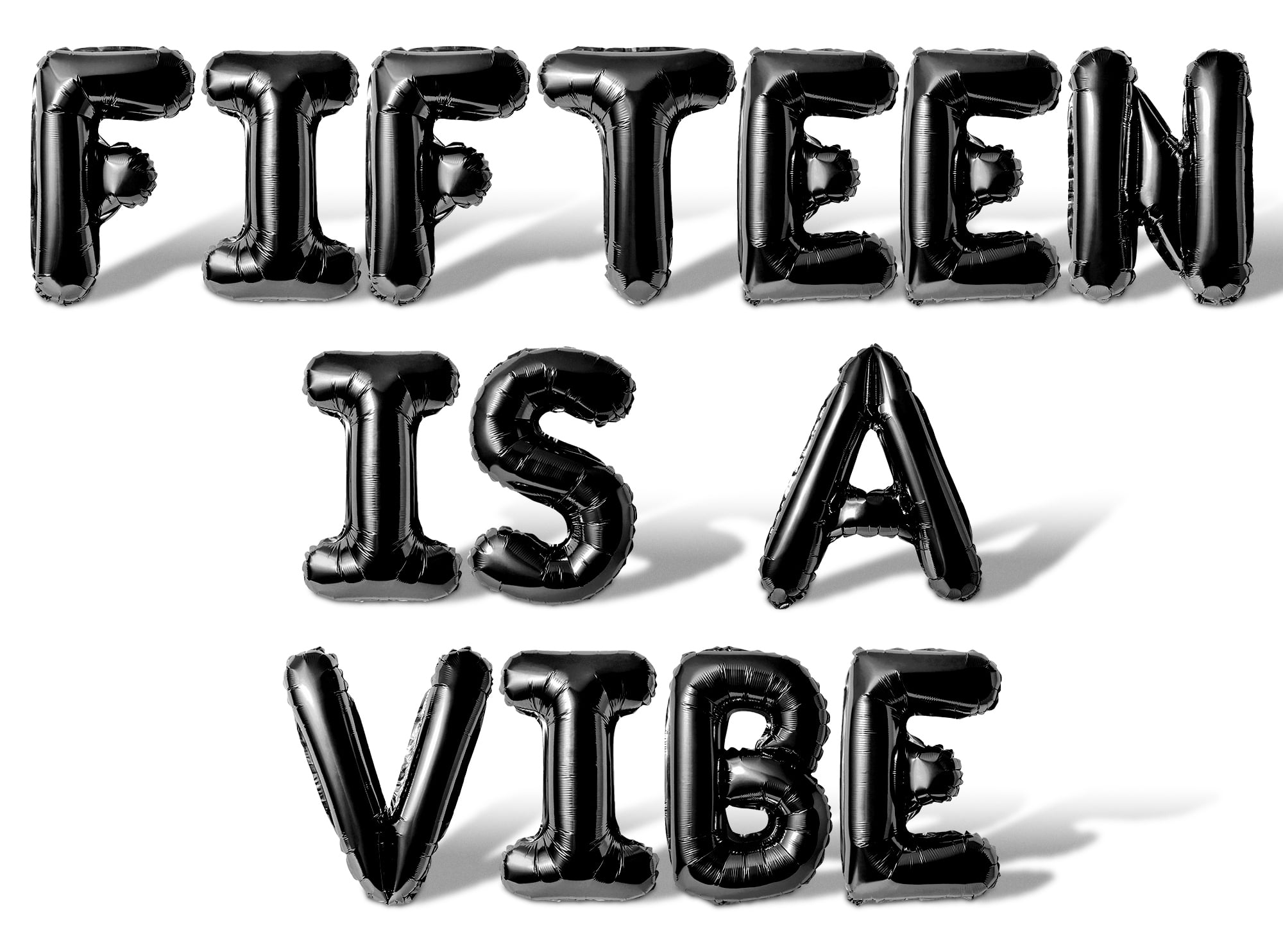 Letter Balloons - FIFTEEN IS A VIBE 16" Inch Alphabet Letters Foil ...