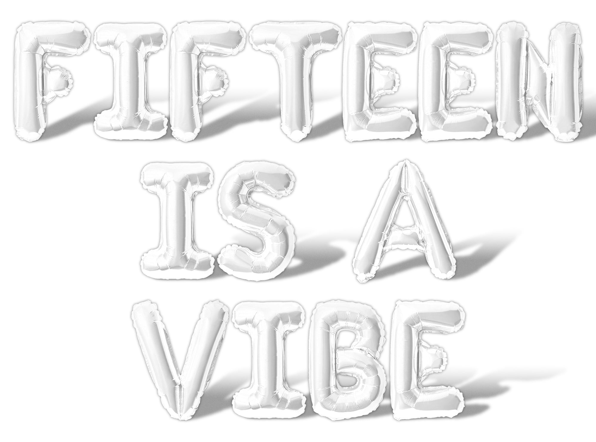 Letter Balloons - FIFTEEN IS A VIBE 16" Inch Alphabet Letters Foil ...