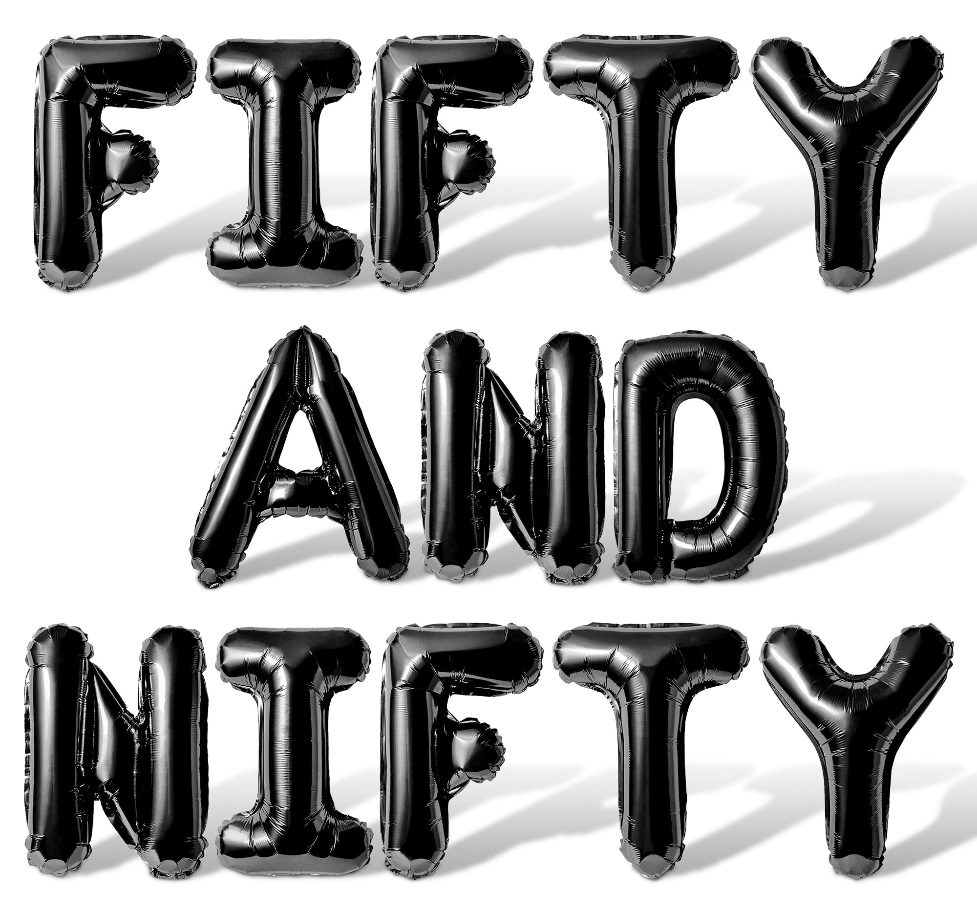 Letter Balloons - FIFTY AND NIFTY 16" Inch Alphabet Letters Foil Mylar ...