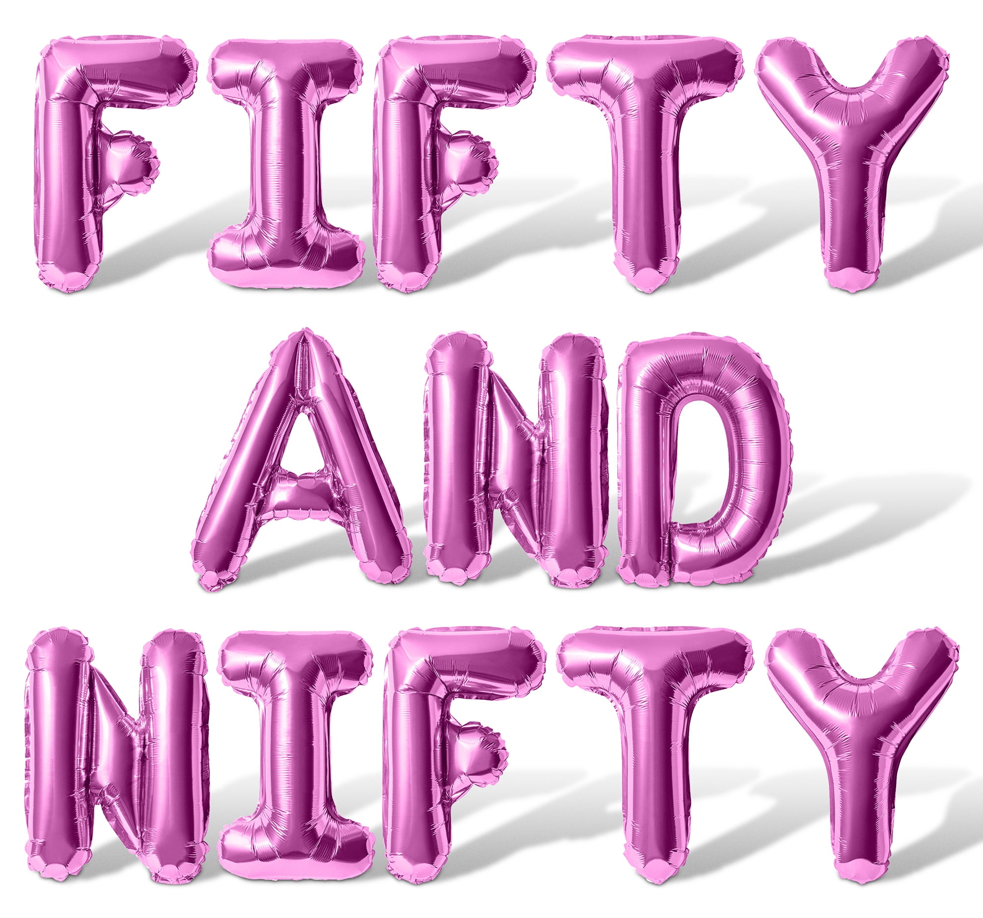 Letter Balloons - FIFTY AND NIFTY 16" Inch Alphabet Letters Foil Mylar ...