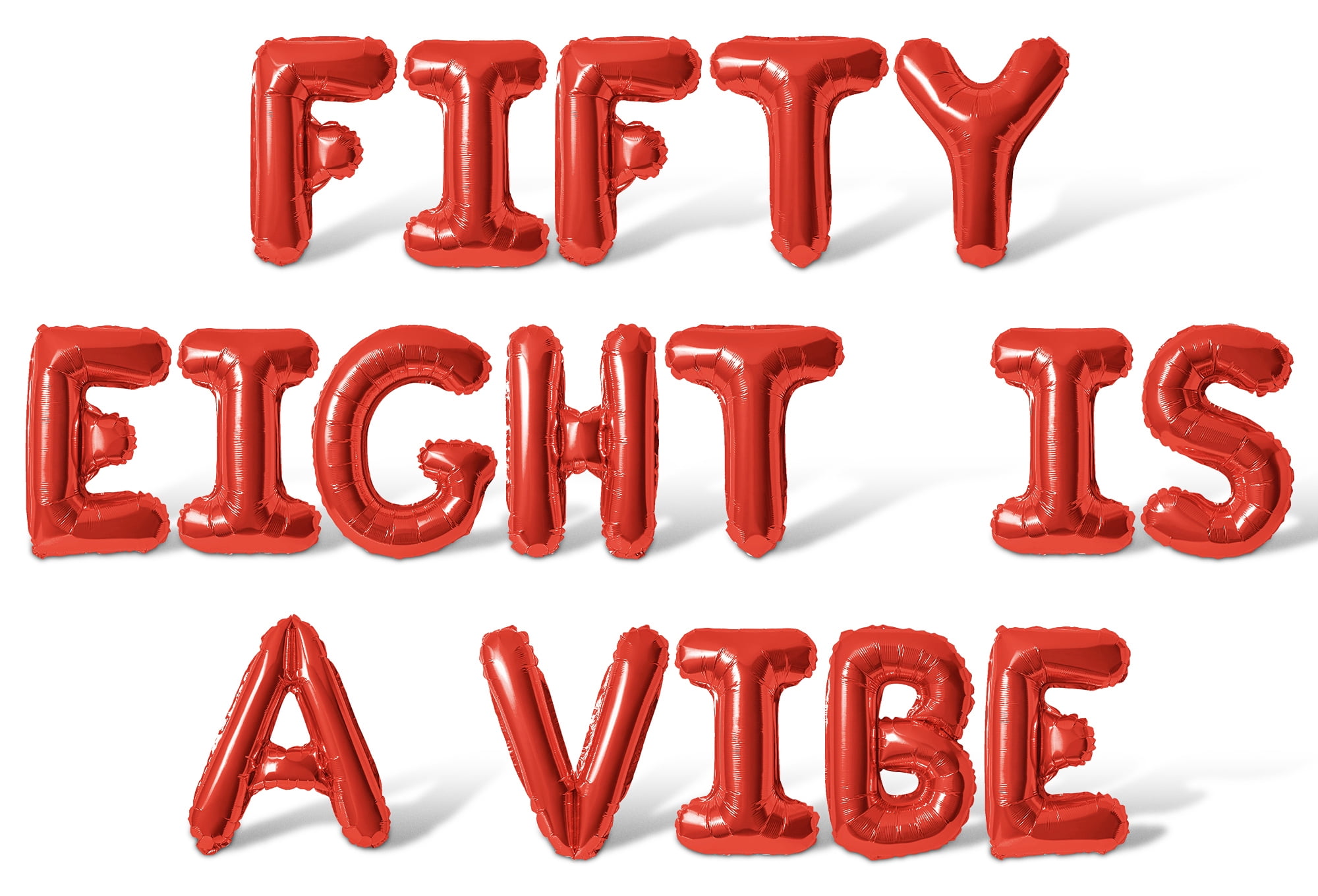 Letter Balloons - FIFTY EIGHT IS A VIBE 16" Inch Alphabet Letters Foil ...
