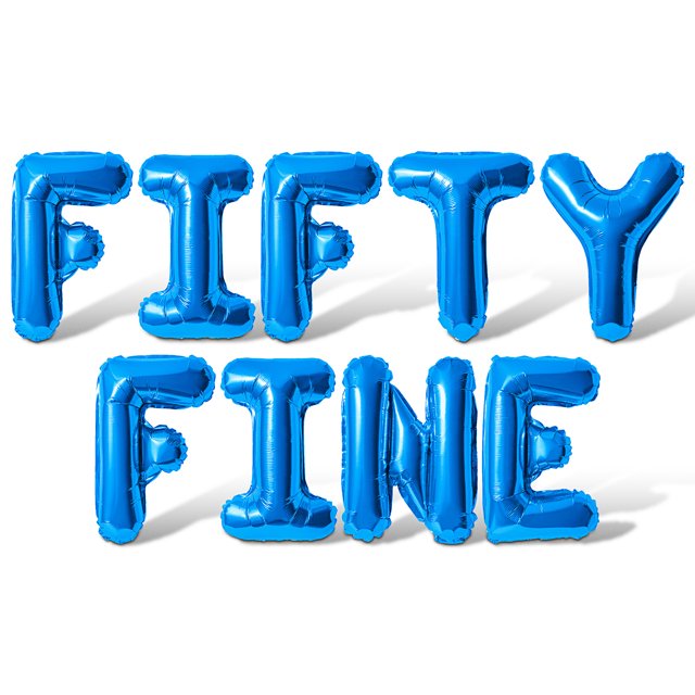 Letter Balloons - FIFTY FINE 16" Inch Alphabet Letters Foil Mylar ...