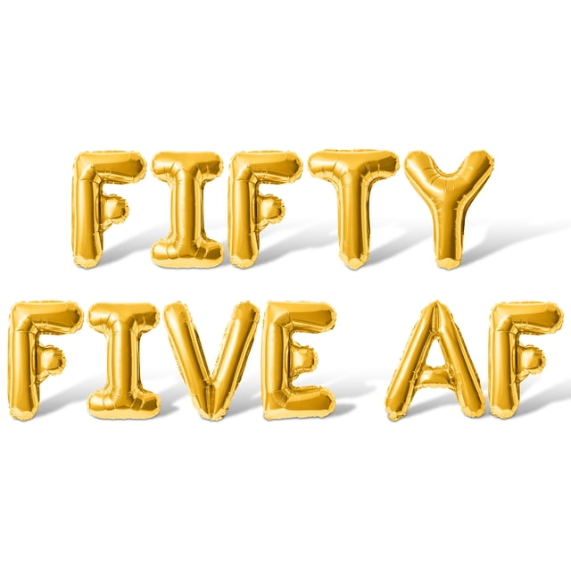 Letter Balloons - FIFTY FIVE AF 16" Inch Alphabet Letters Foil Mylar ...
