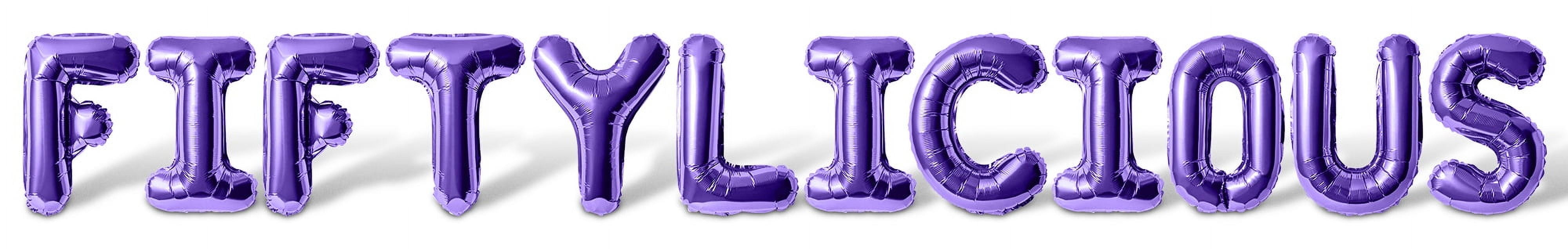 Letter Balloons - FIFTYLICIOUS 16" Inch Alphabet Letters Foil Mylar ...