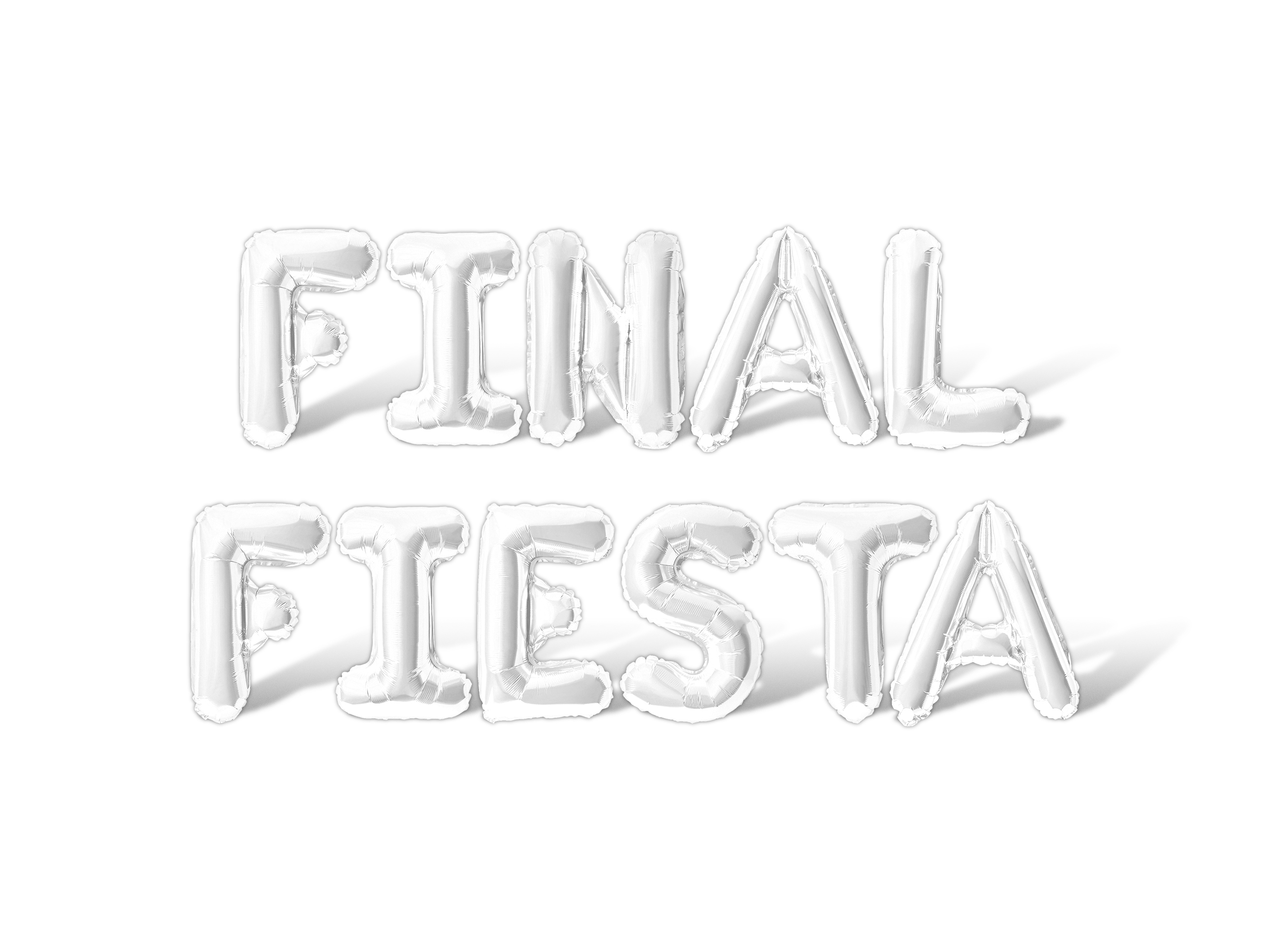 Letter Balloons - FINAL FIESTA 16" Inch Alphabet Letters Foil Mylar ...