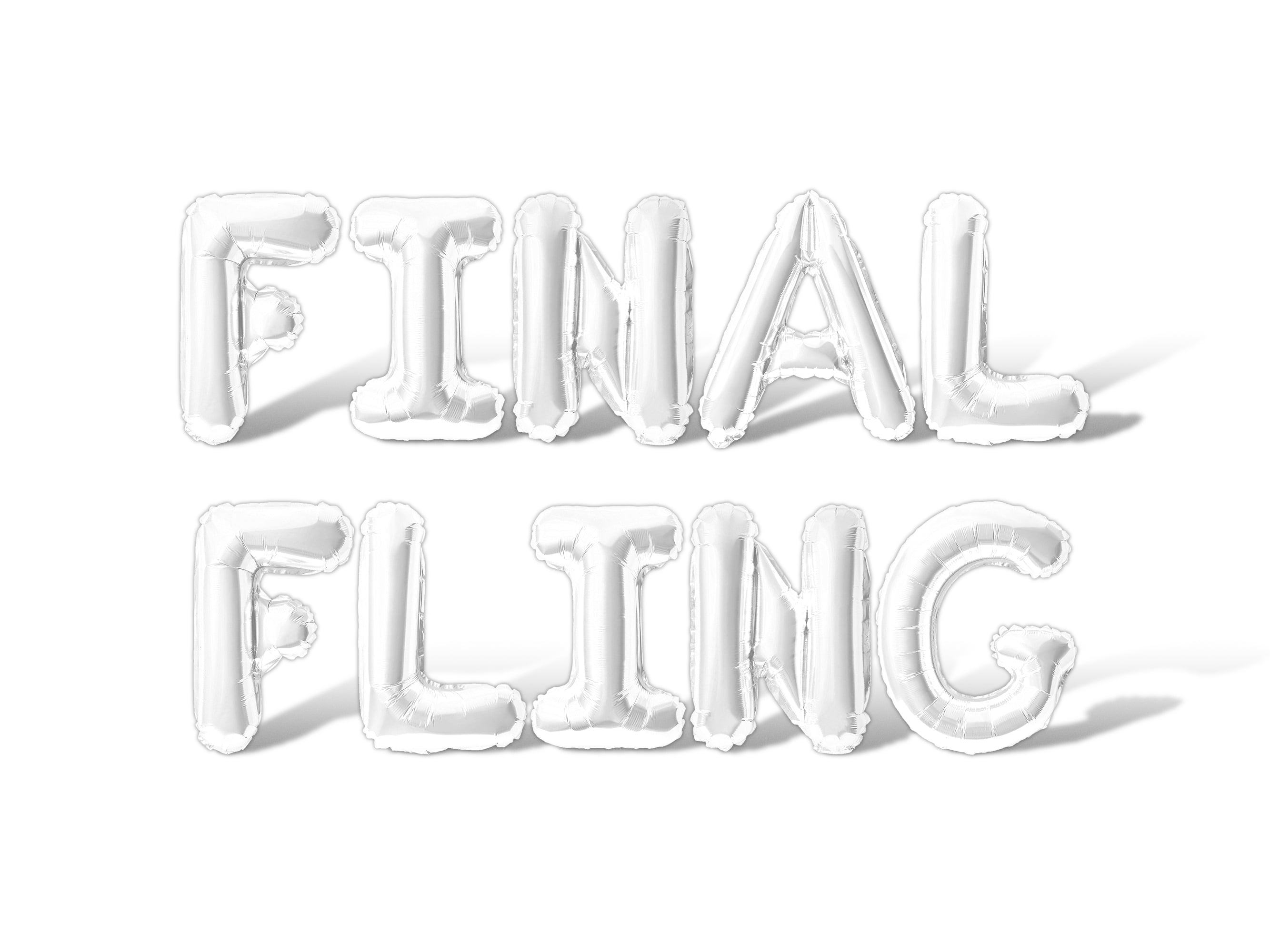 Letter Balloons - FINAL FLING 16" Inch Alphabet Letters Foil Mylar ...