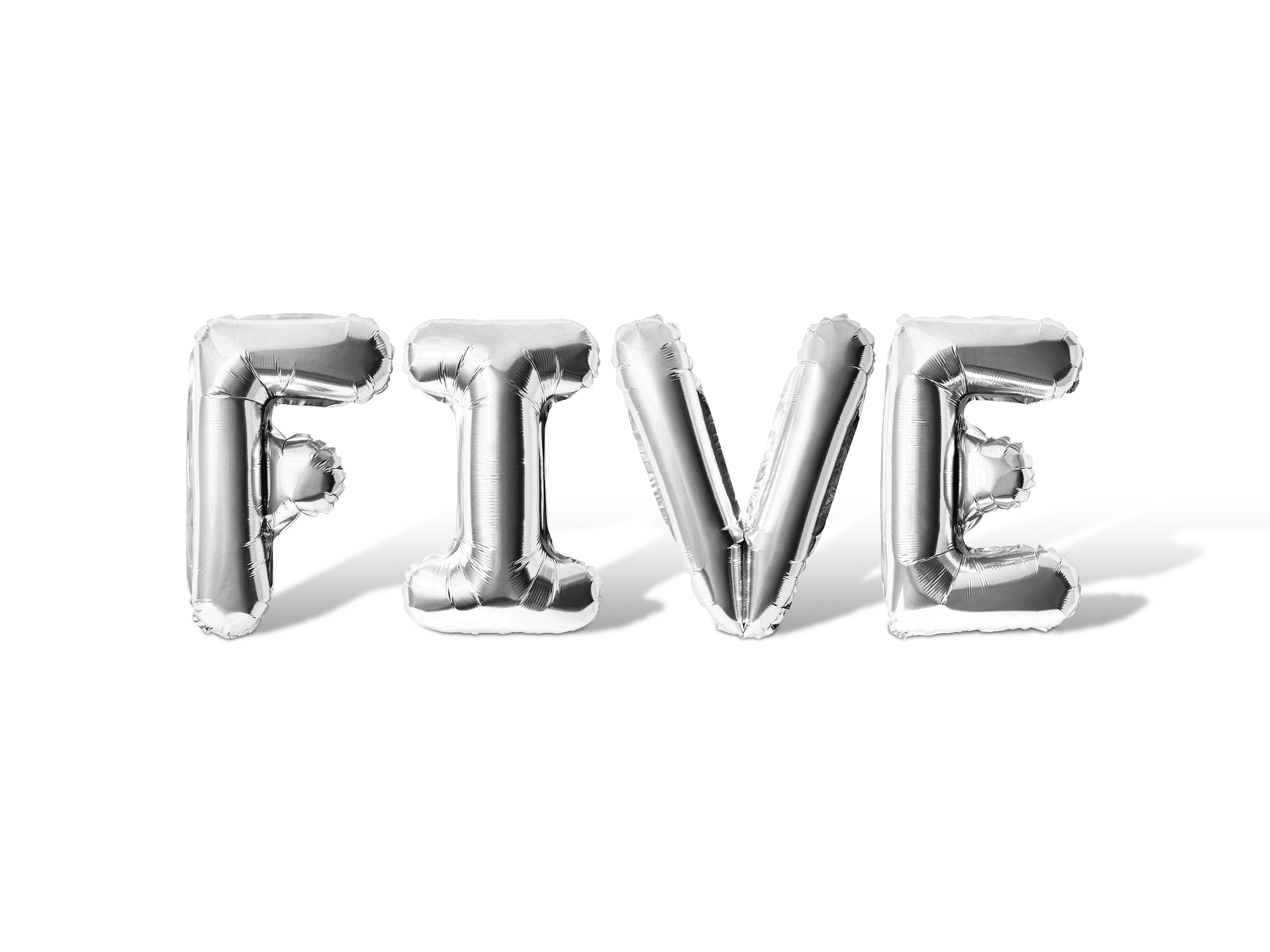 Letter Balloons - FIVE 16" Inch Alphabet Letters Foil Mylar Balloon ...