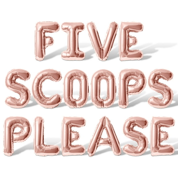 Letter Balloons - FIVE SCOOPS PLEASE 16" Inch Alphabet Letters Foil ...