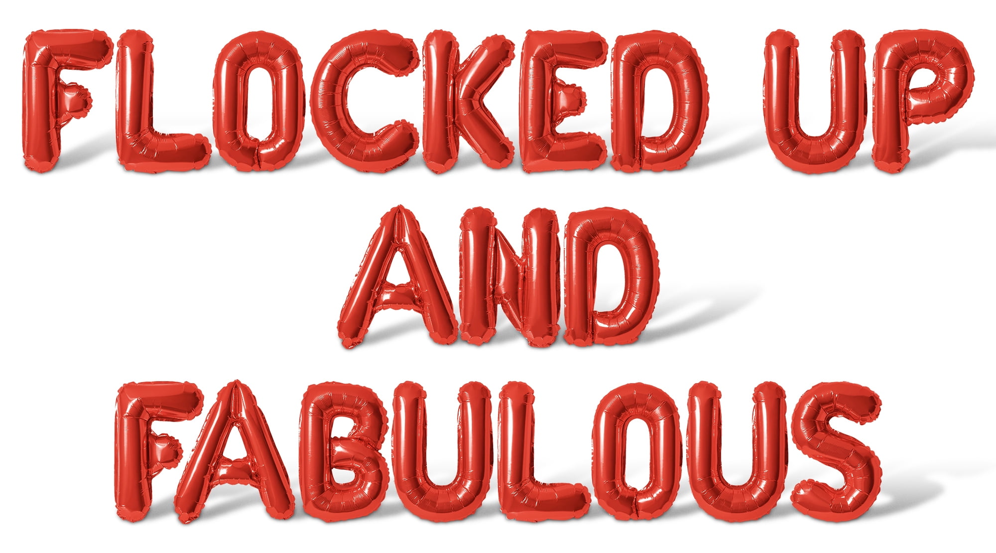 Letter Balloons - FLOCKED UP AND FABULOUS 16" Inch Alphabet Letters ...