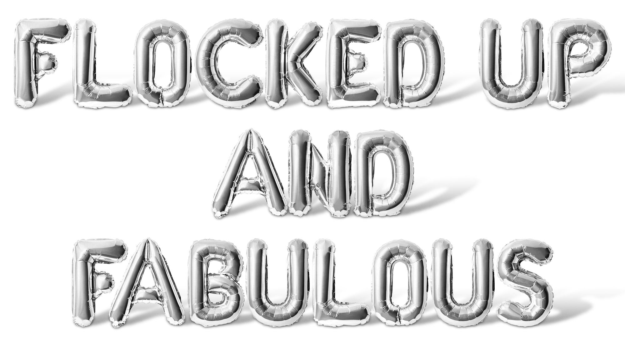 Letter Balloons - FLOCKED UP AND FABULOUS 16" Inch Alphabet Letters ...