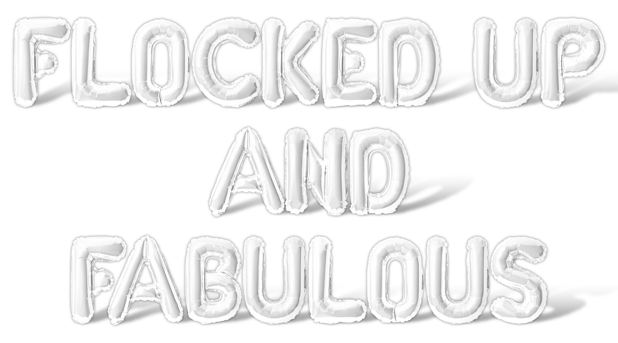 Letter Balloons - FLOCKED UP AND FABULOUS 16" Inch Alphabet Letters ...