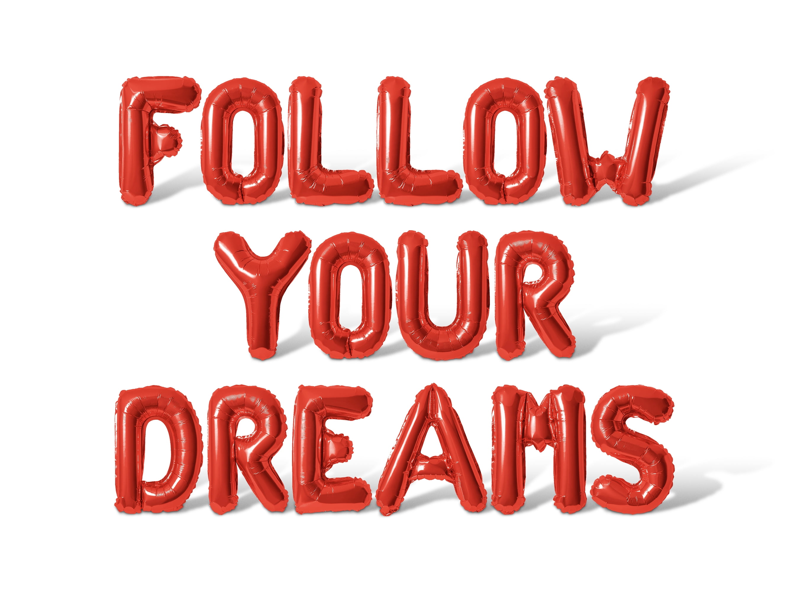 Letter Balloons - FOLLOW YOUR DREAMS 16" Inch Alphabet Letters Foil ...