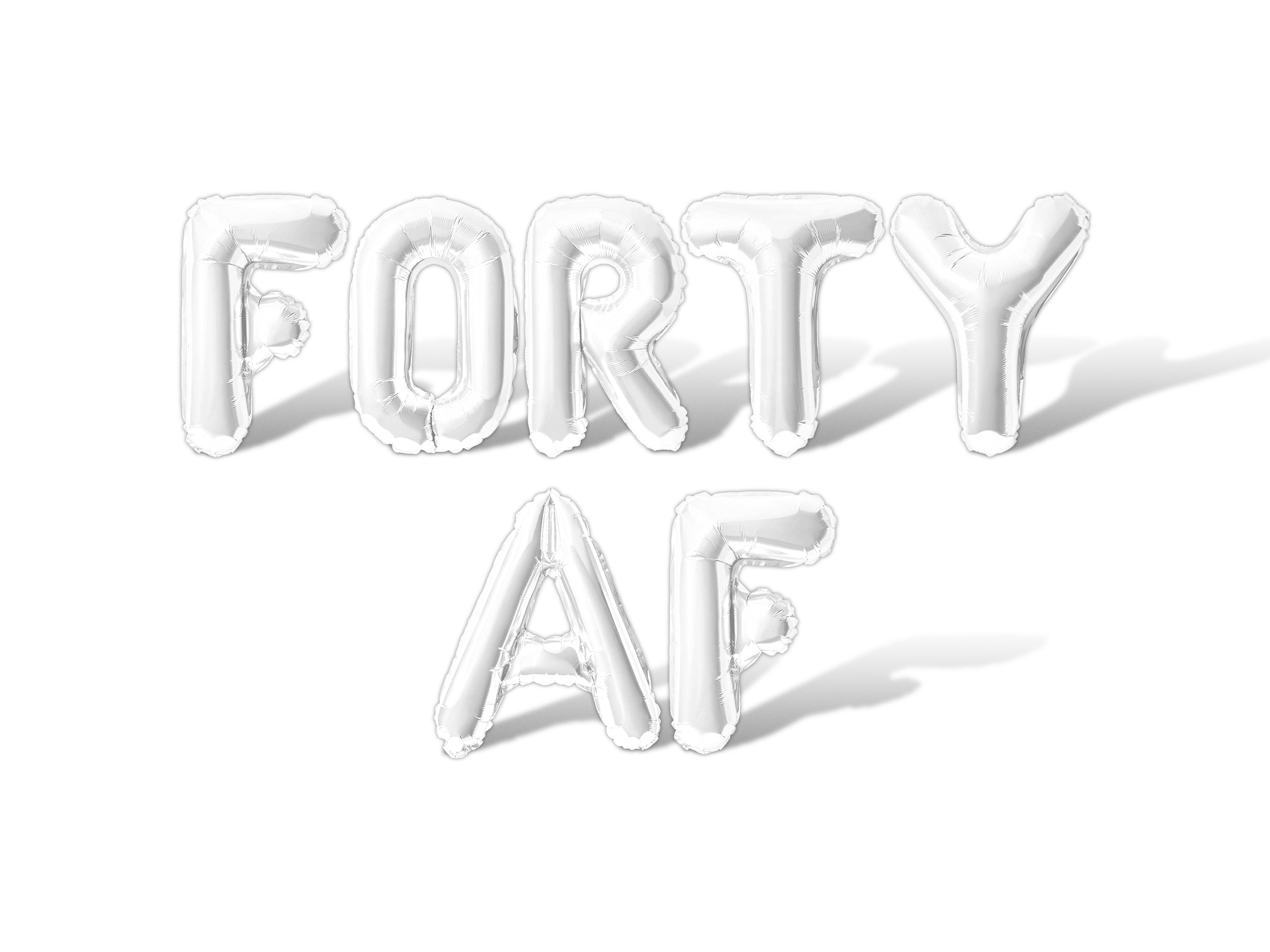 Letter Balloons - FORTY AF 16" Inch Alphabet Letters Foil Mylar Balloon ...