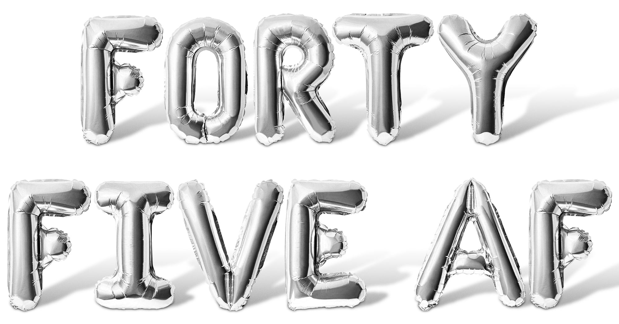 Letter Balloons - FORTY FIVE AF 16" Inch Alphabet Letters Foil Mylar ...