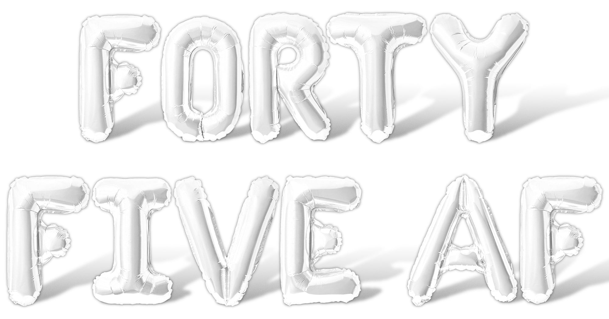 Letter Balloons - FORTY FIVE AF 16" Inch Alphabet Letters Foil Mylar ...