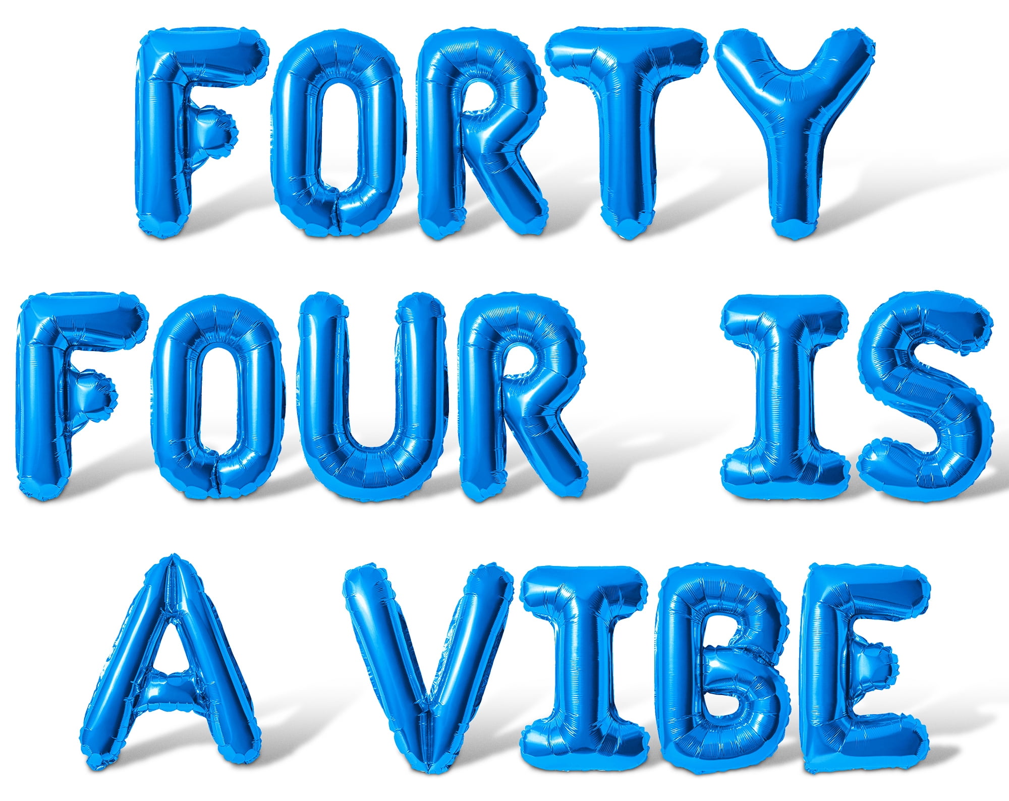 Letter Balloons - FORTY FOUR IS A VIBE 16" Inch Alphabet Letters Foil ...