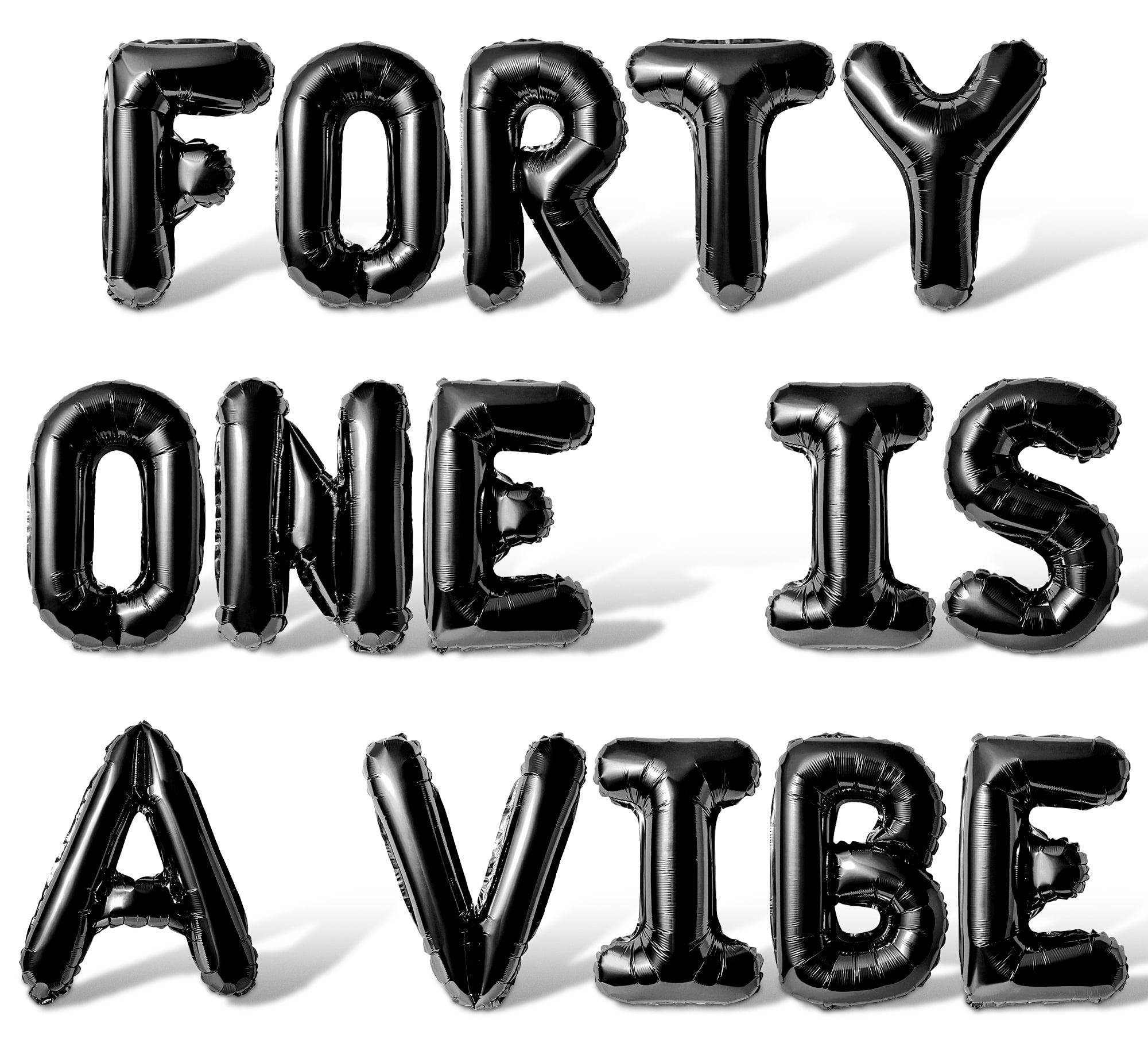 Letter Balloons - FORTY ONE IS A VIBE 16" Inch Alphabet Letters Foil ...