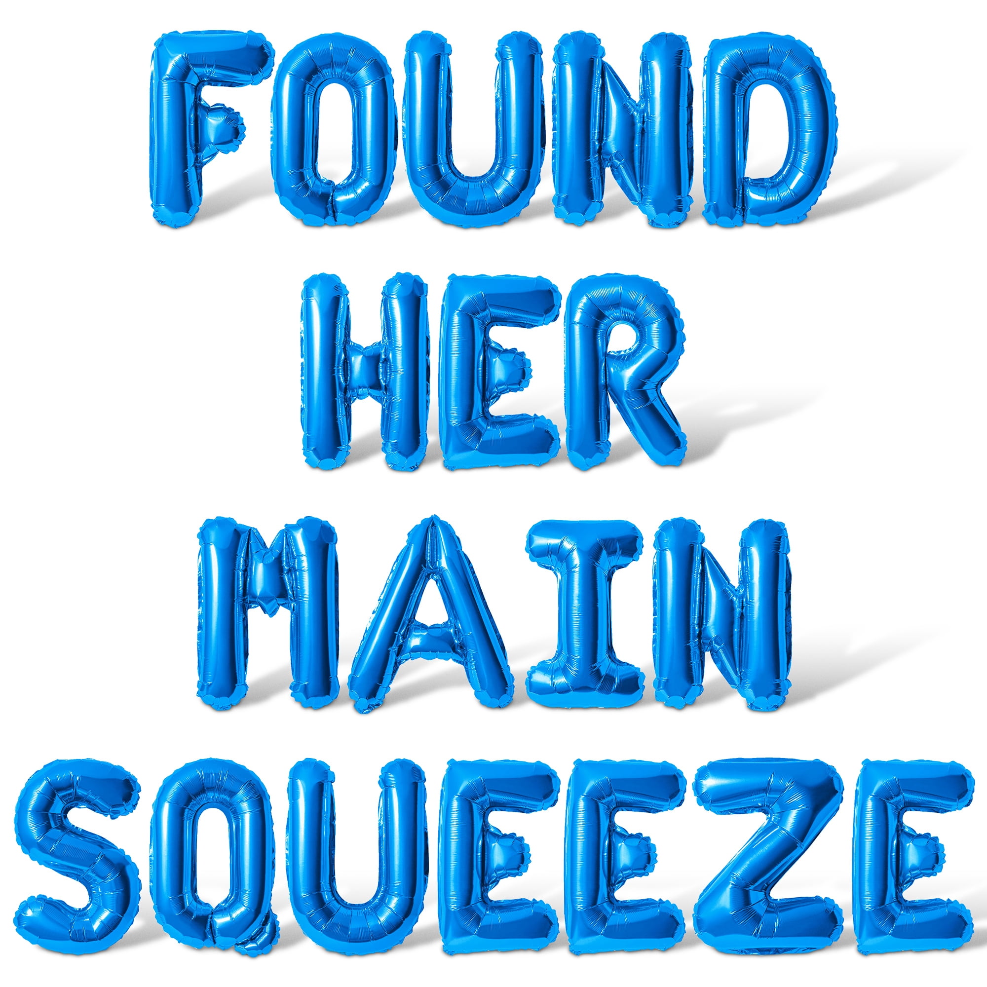 Letter Balloons - FOUND HER MAIN SQUEEZE 16" Inch Alphabet Letters Foil ...