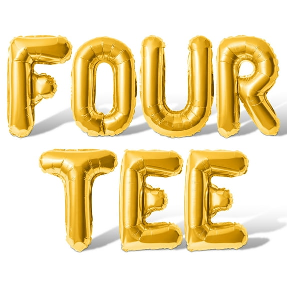 Letter Balloons - FOUR TEE 16" Inch Alphabet Letters Foil Mylar Balloon ...