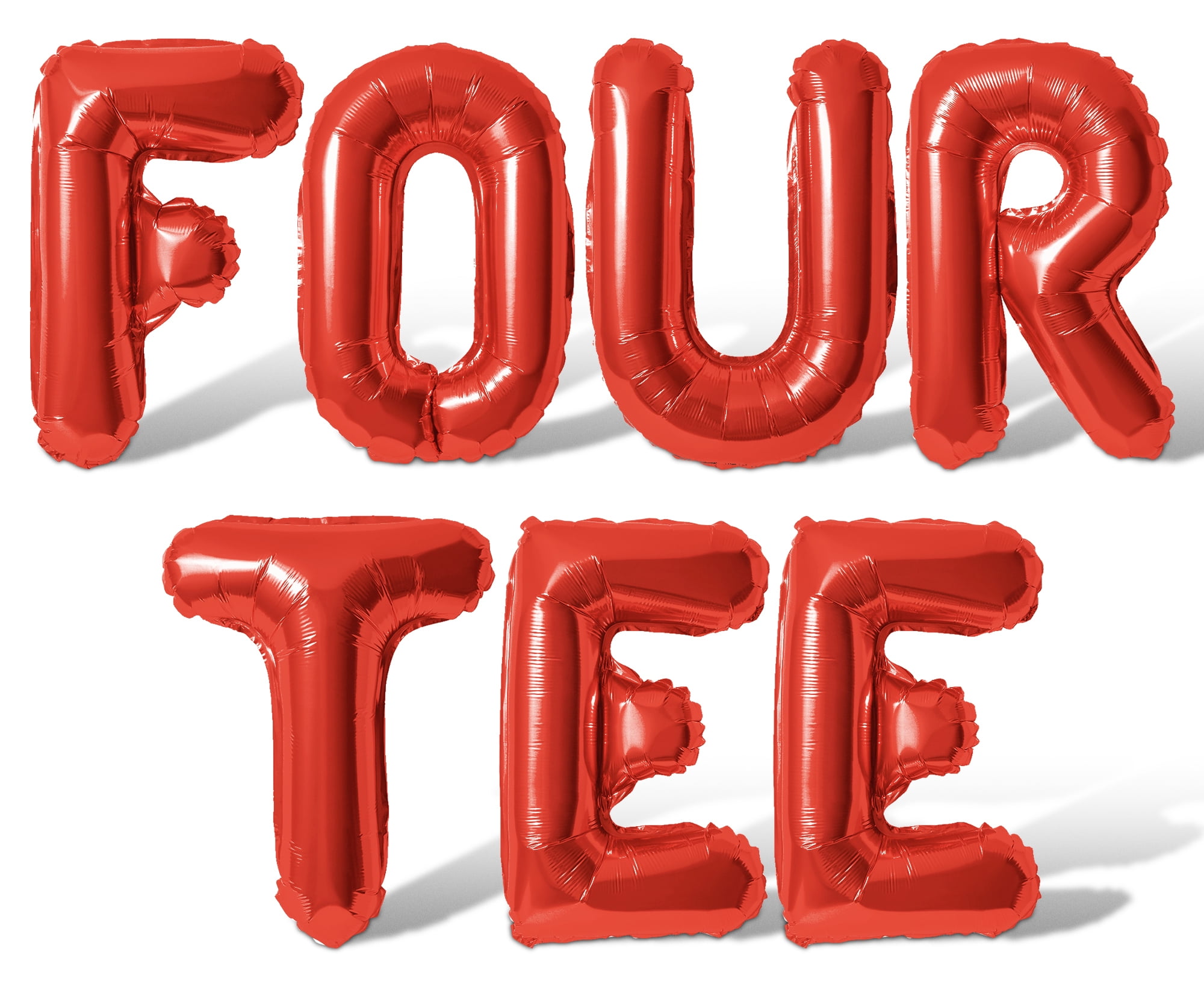 Letter Balloons - FOUR TEE 16" Inch Alphabet Letters Foil Mylar Balloon ...