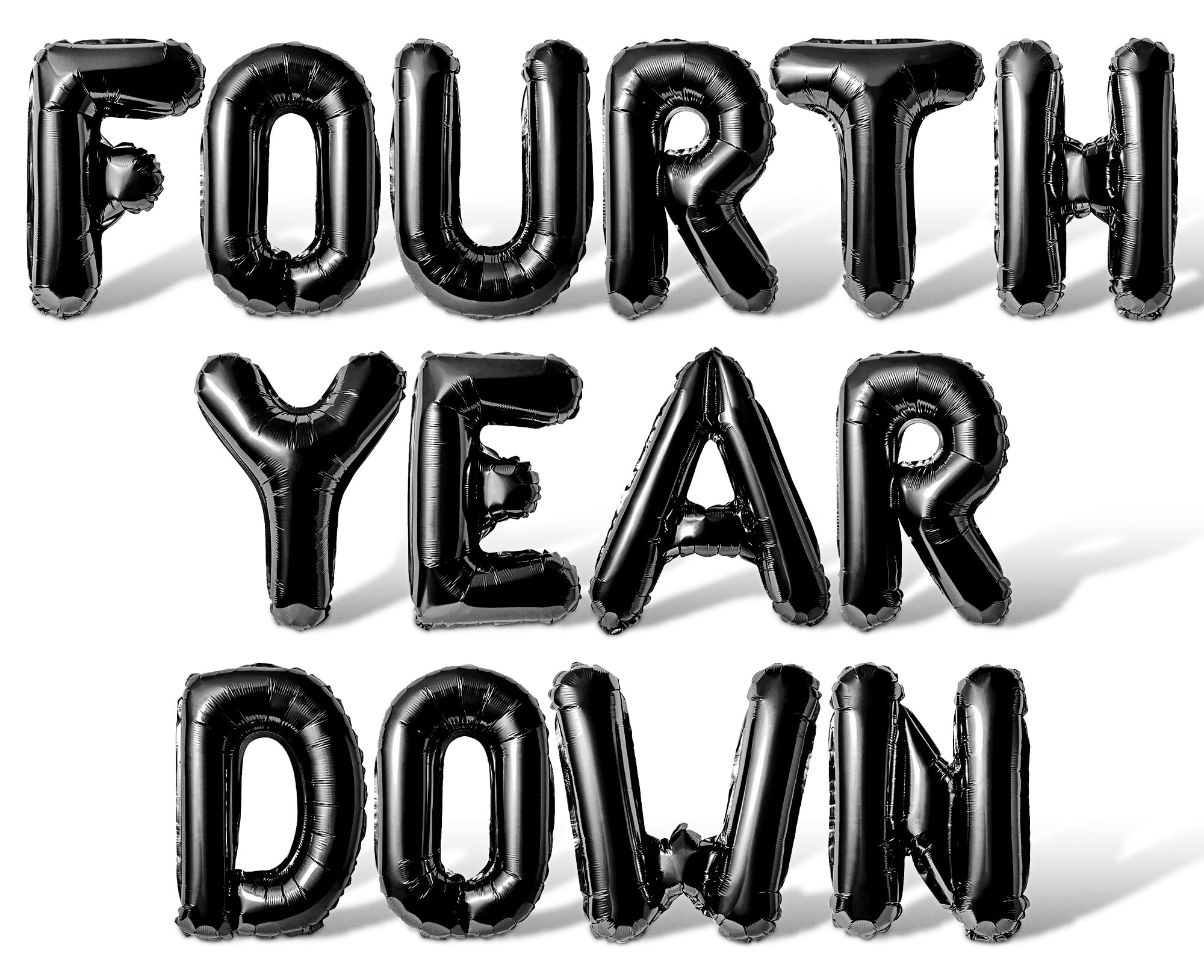 Letter Balloons - FOURTH YEAR DOWN 16" Inch Alphabet Letters Foil Mylar ...