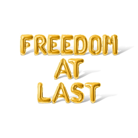 Letter Balloons - FREEDOM AT LAST 16" Inch Alphabet Letters Foil Mylar ...