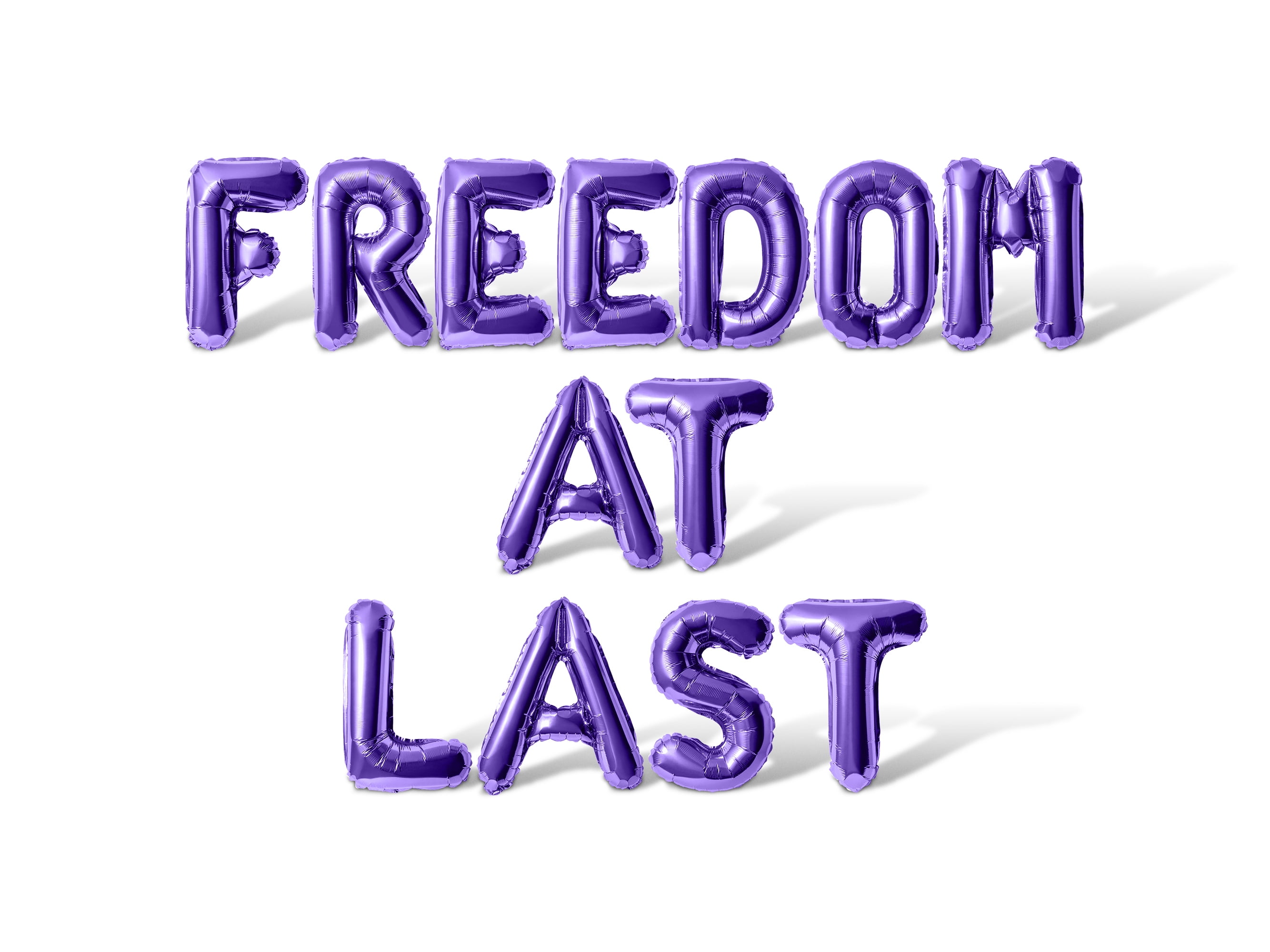 Letter Balloons - FREEDOM AT LAST 16" Inch Alphabet Letters Foil Mylar ...