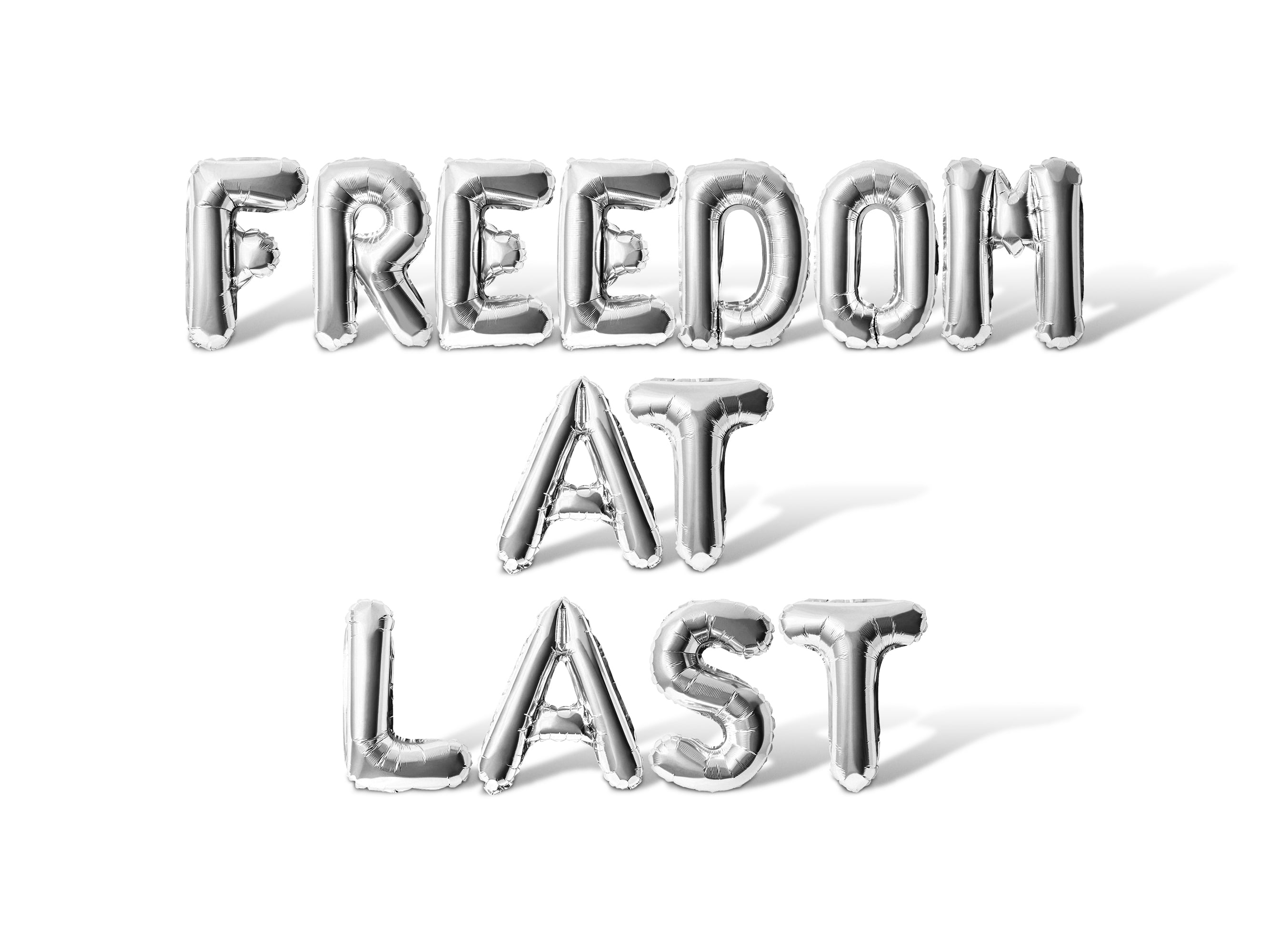 Letter Balloons - FREEDOM AT LAST 16" Inch Alphabet Letters Foil Mylar ...