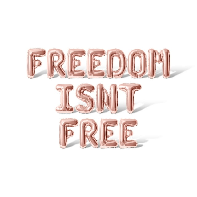 Letter Balloons - FREEDOM ISNT FREE 16" Inch Alphabet Letters Foil ...