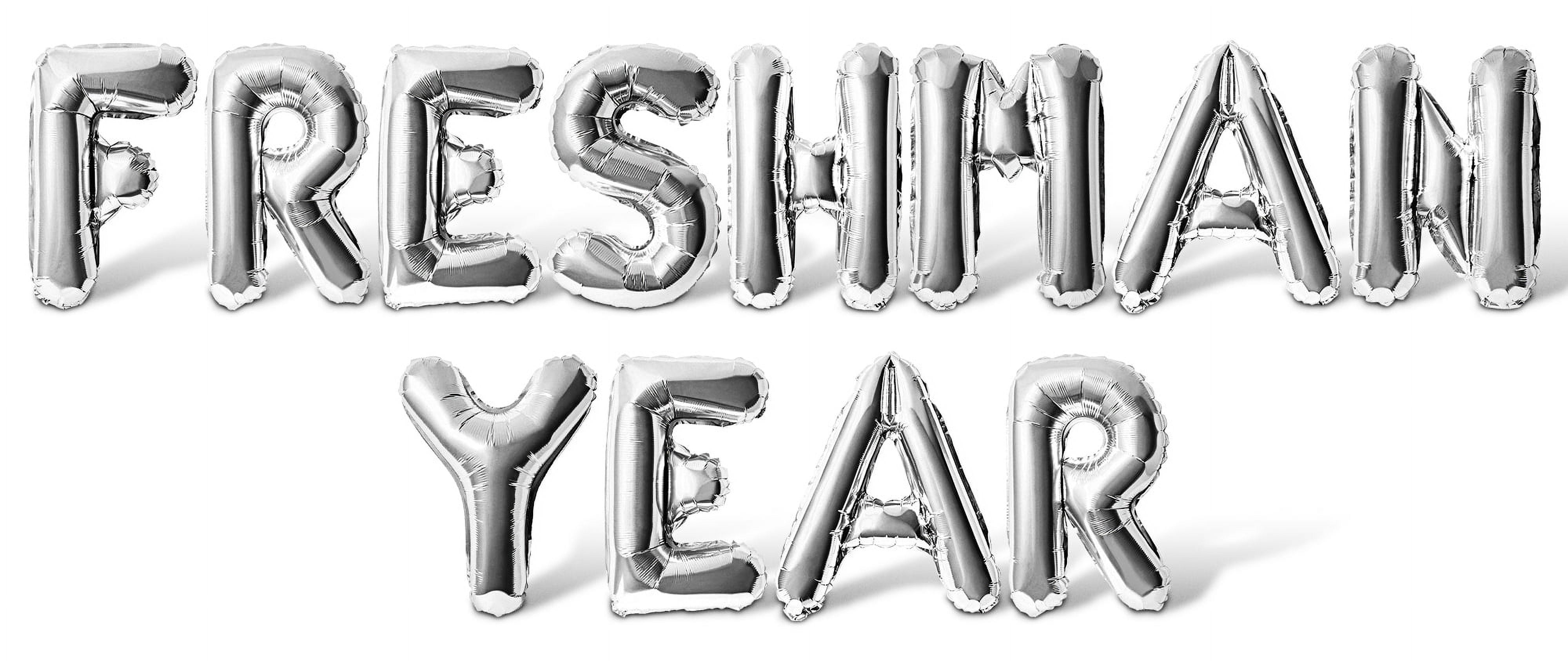 Letter Balloons - FRESHMAN YEAR 16" Inch Alphabet Letters Foil Mylar ...