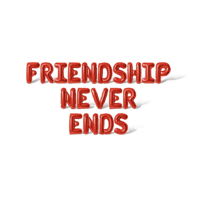 Letter Balloons - FRIENDSHIP NEVER ENDS 16" Inch Alphabet Letters Foil ...