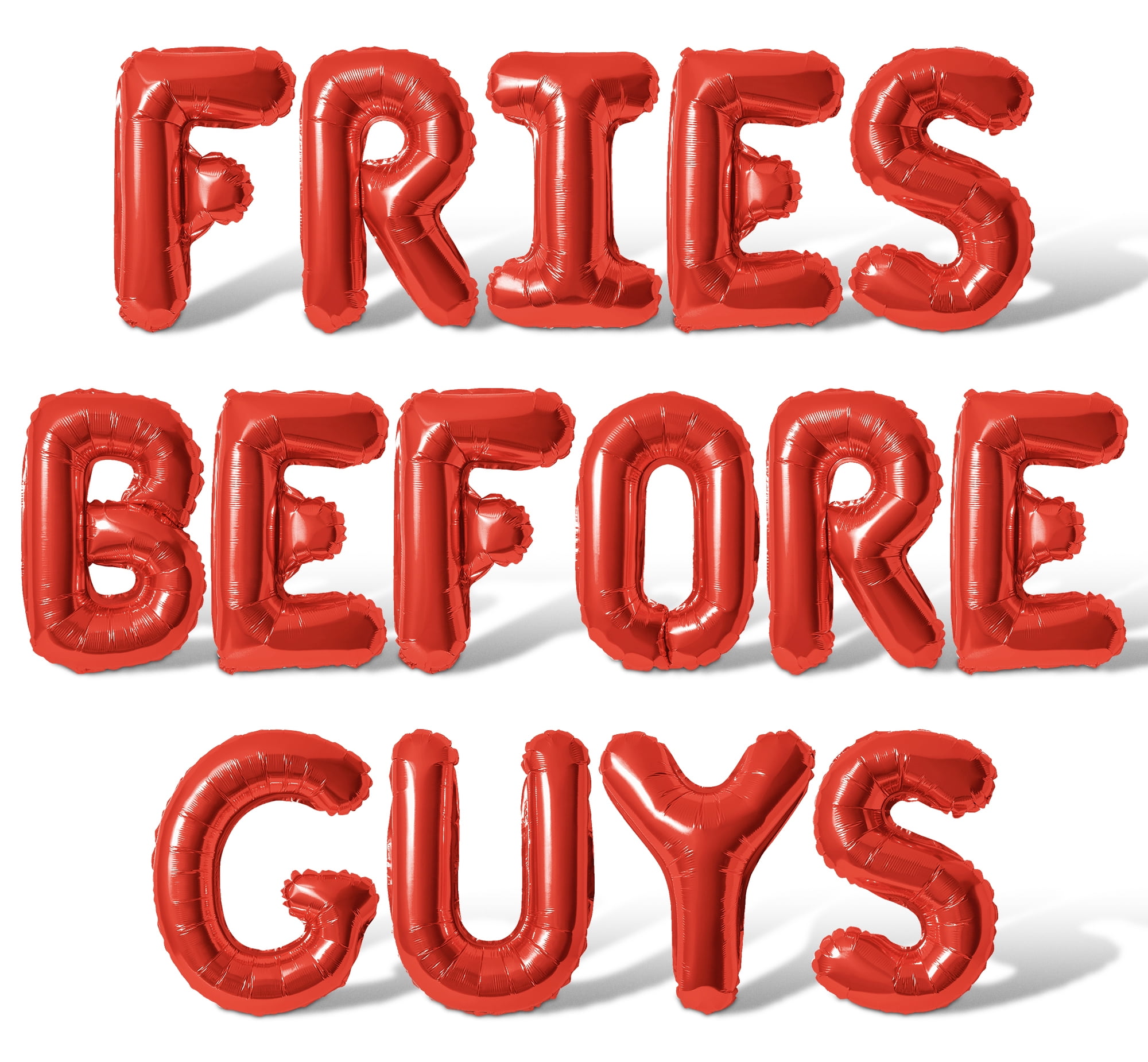 Letter Balloons - FRIES BEFORE GUYS 16" Inch Alphabet Letters Foil ...