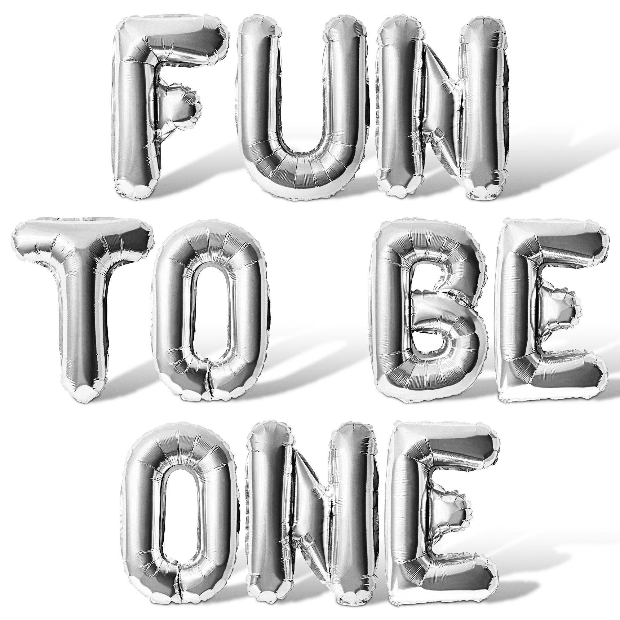 Letter Balloons - FUN TO BE ONE 16" Inch Alphabet Letters Foil Mylar ...