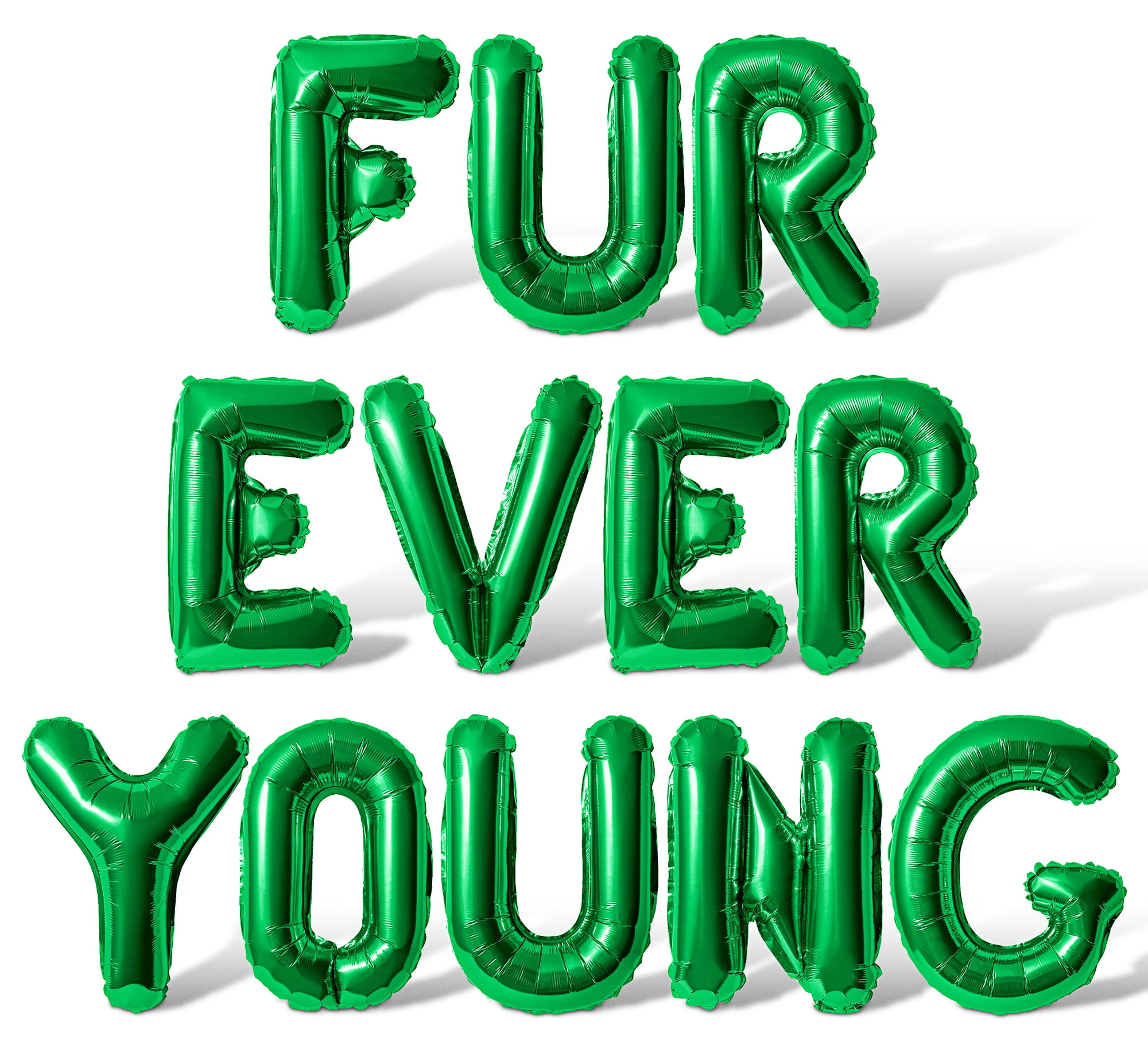 Letter Balloons - FUR EVER YOUNG 16" Inch Alphabet Letters Foil Mylar ...