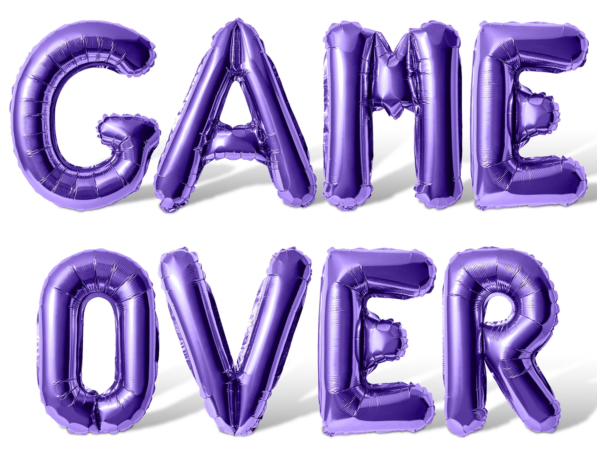 Letter Balloons - GAME OVER 16" Inch Alphabet Letters Foil Mylar ...
