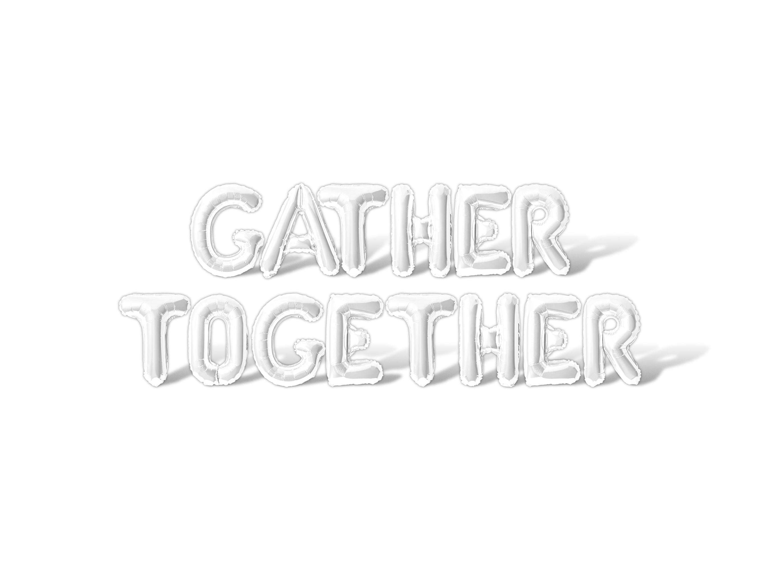 Letter Balloons - GATHER TOGETHER 16" Inch Alphabet Letters Foil Mylar ...