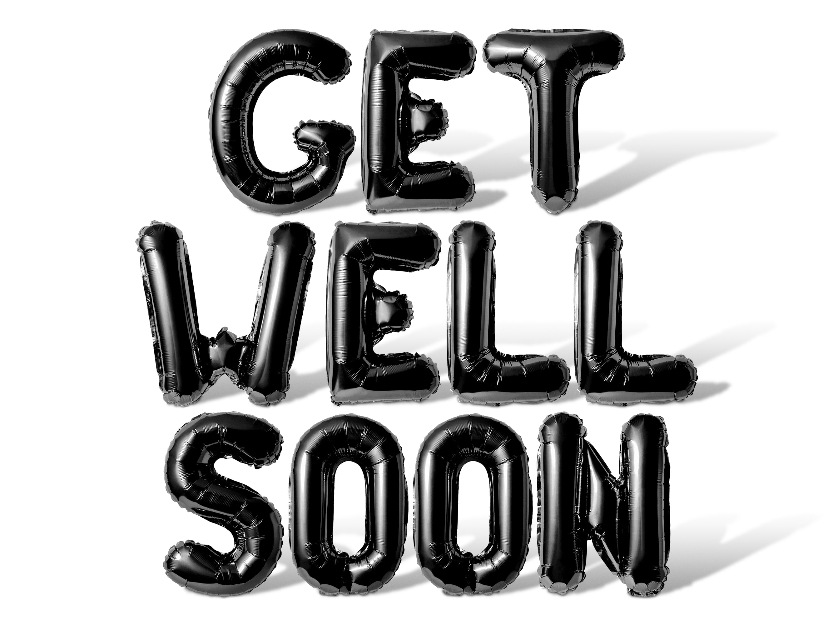 Letter Balloons - GET WELL SOON 16" Inch Alphabet Letters Foil Mylar ...