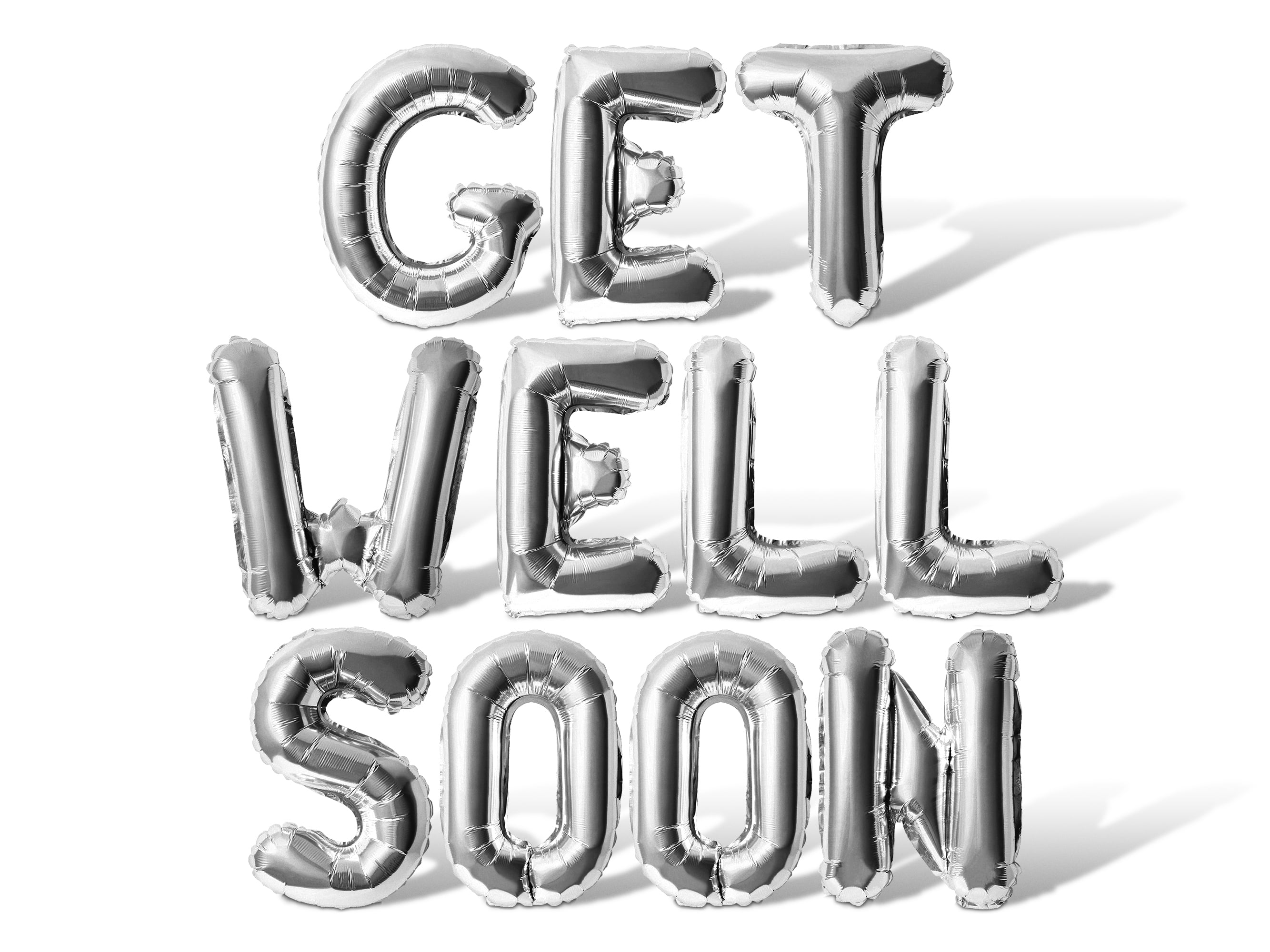 Letter Balloons - GET WELL SOON 16" Inch Alphabet Letters Foil Mylar ...