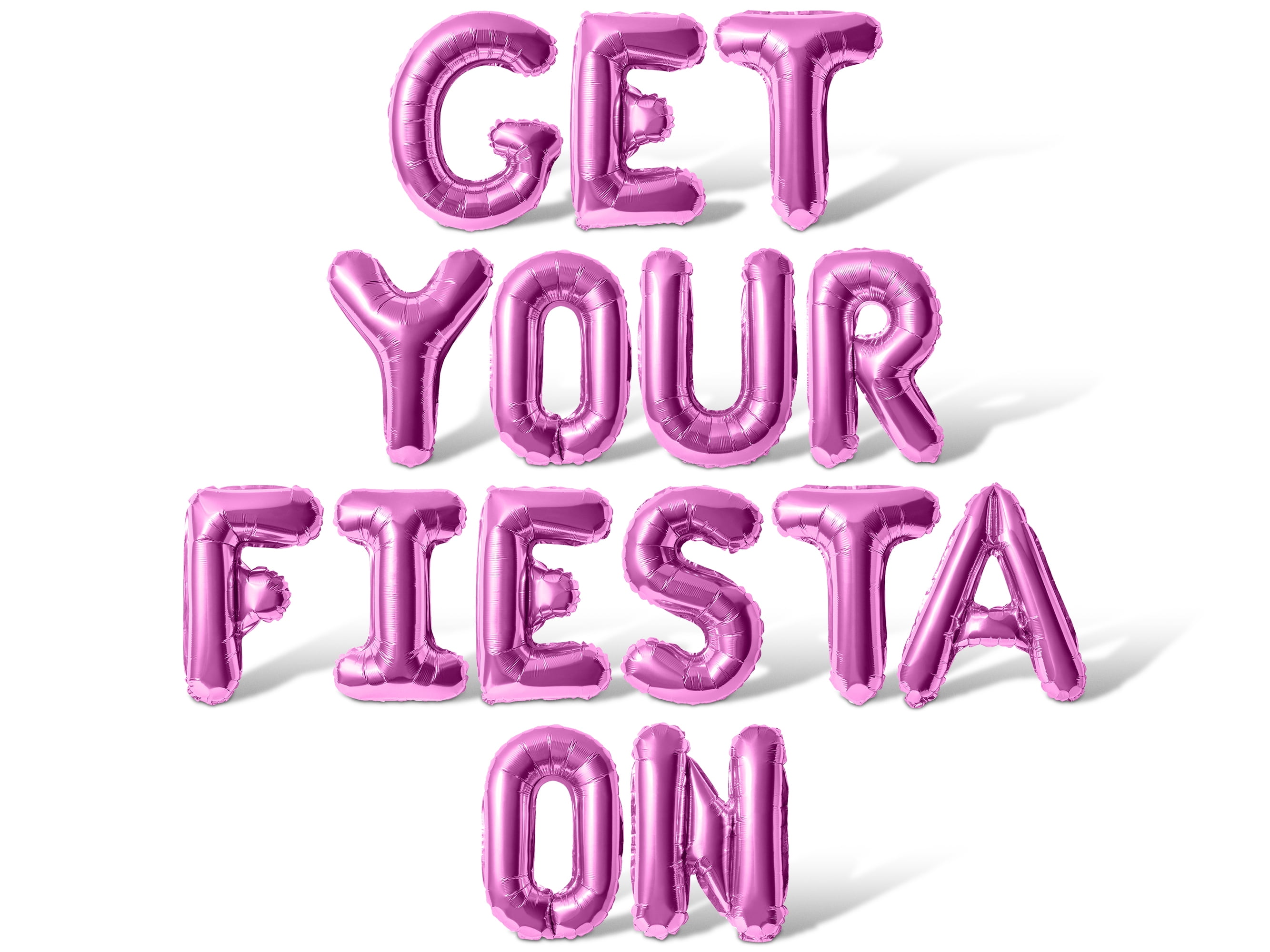 Letter Balloons - GET YOUR FIESTA ON 16" Inch Alphabet Letters Foil ...