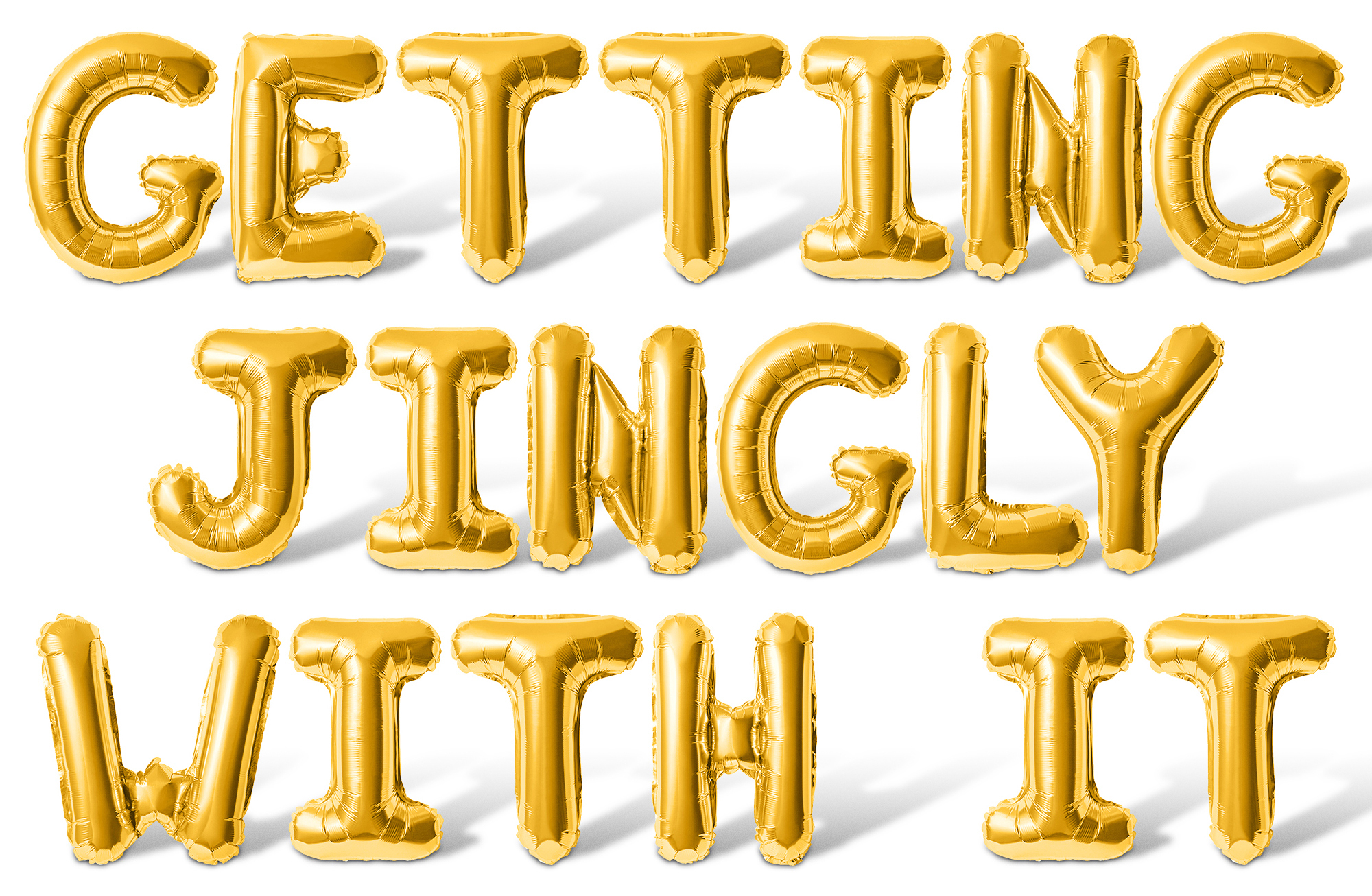 Letter Balloons - GETTING JINGLY WITH IT 16" Inch Alphabet Letters Foil ...