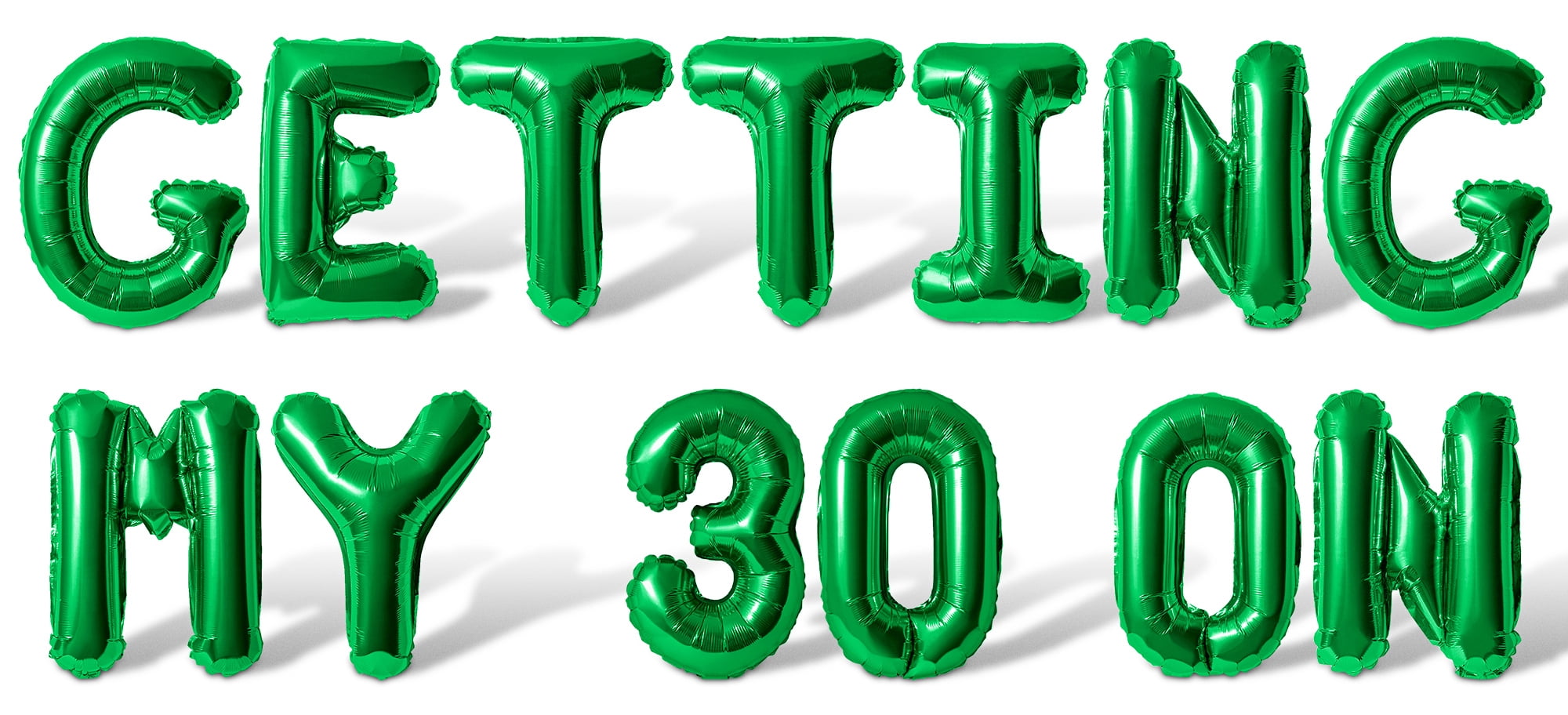 Letter Balloons - GETTING MY 30 ON 16" Inch Alphabet Letters Foil Mylar ...