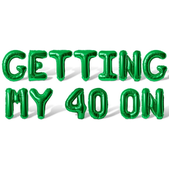 Letter Balloons - GETTING MY 40 ON 16" Inch Alphabet Letters Foil Mylar ...