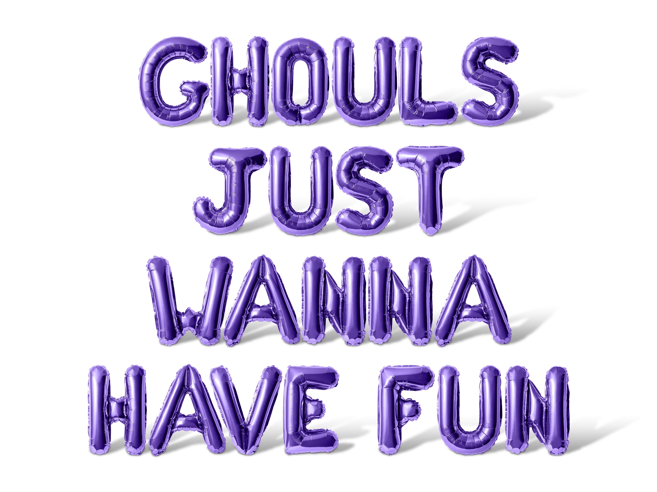 Letter Balloons - GHOULS JUST WANNA HAVE FUN 16" Inch Alphabet Letters ...