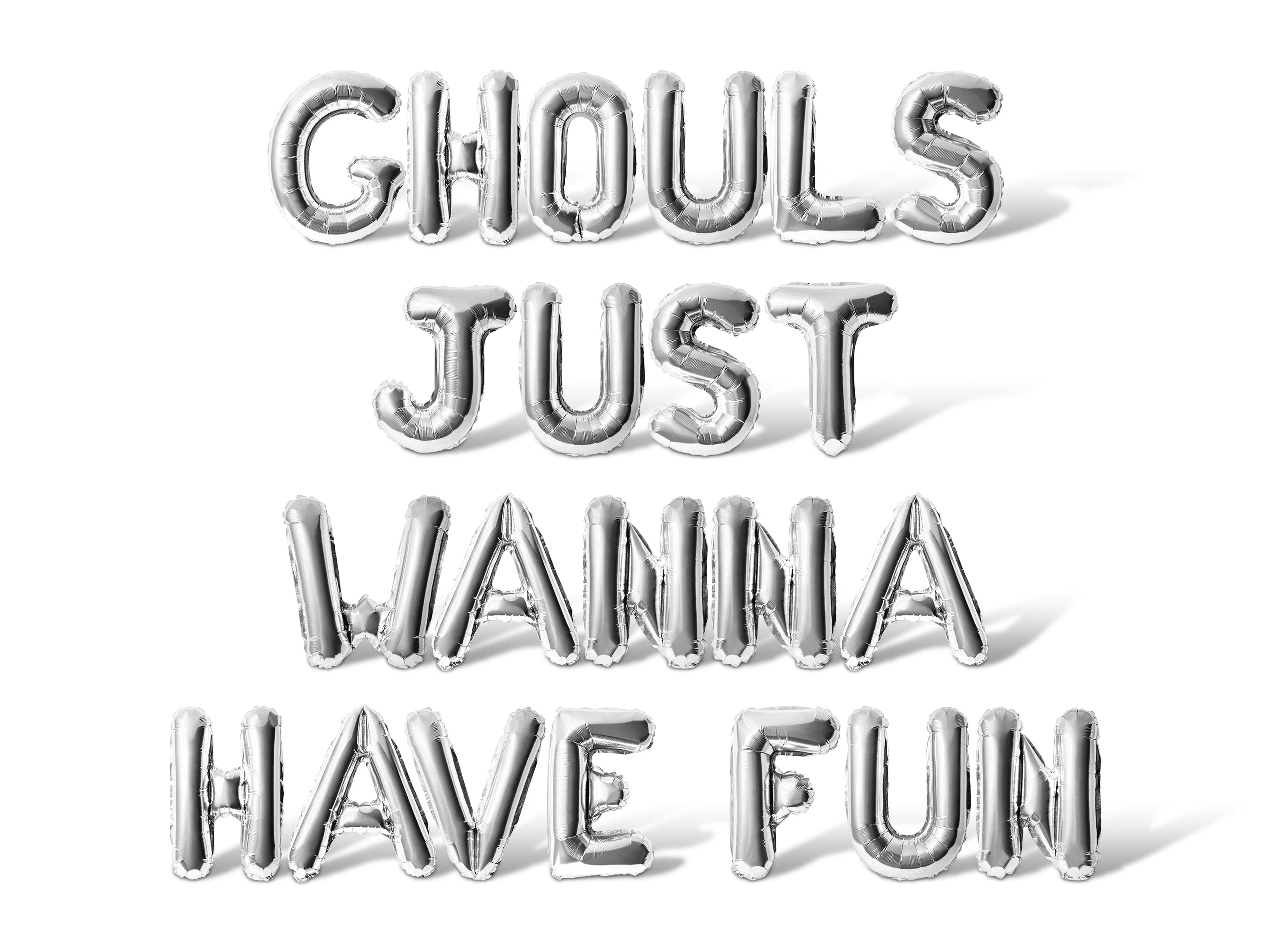 Letter Balloons - GHOULS JUST WANNA HAVE FUN 16" Inch Alphabet Letters ...