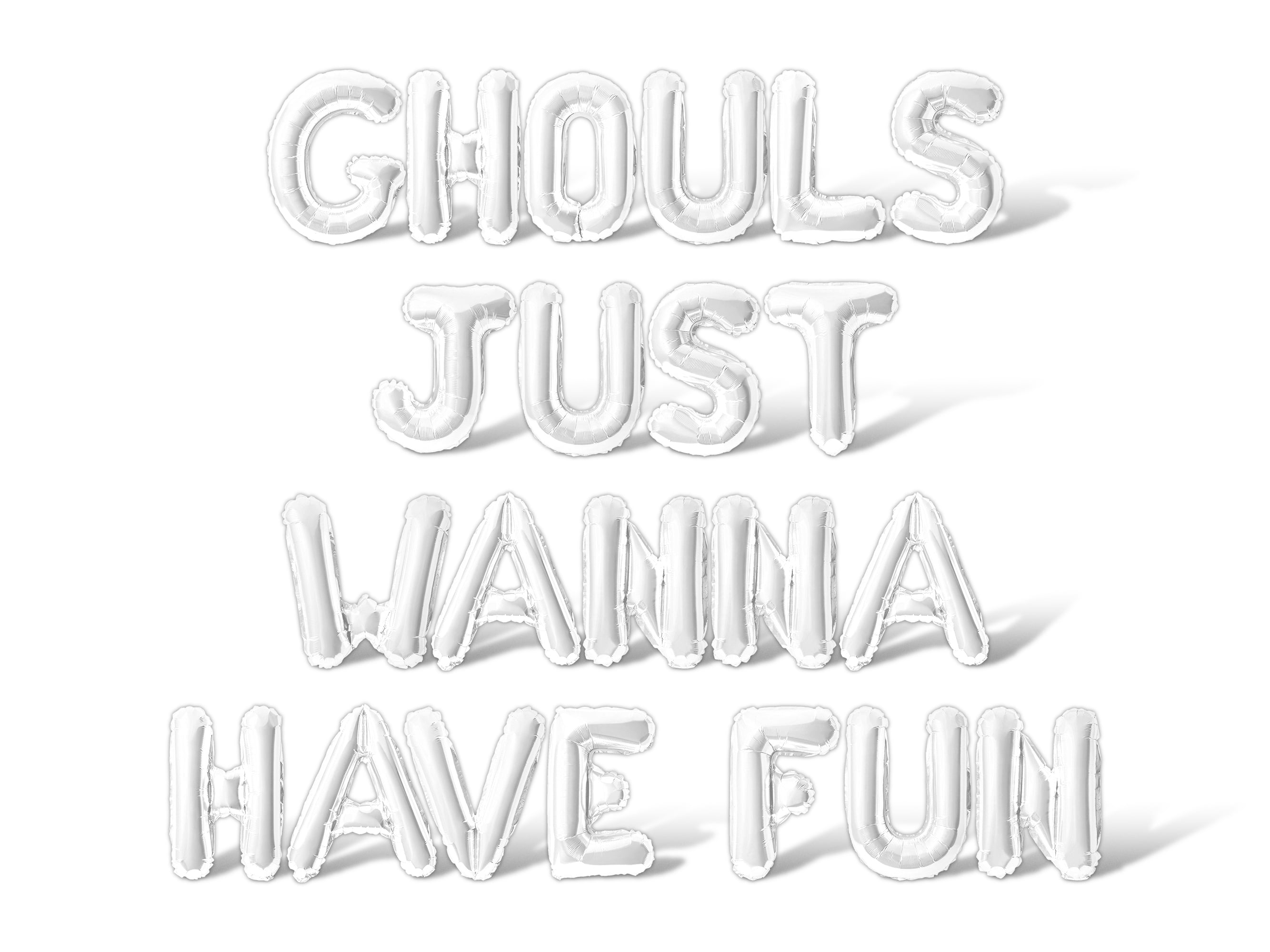 Letter Balloons - GHOULS JUST WANNA HAVE FUN 16" Inch Alphabet Letters ...