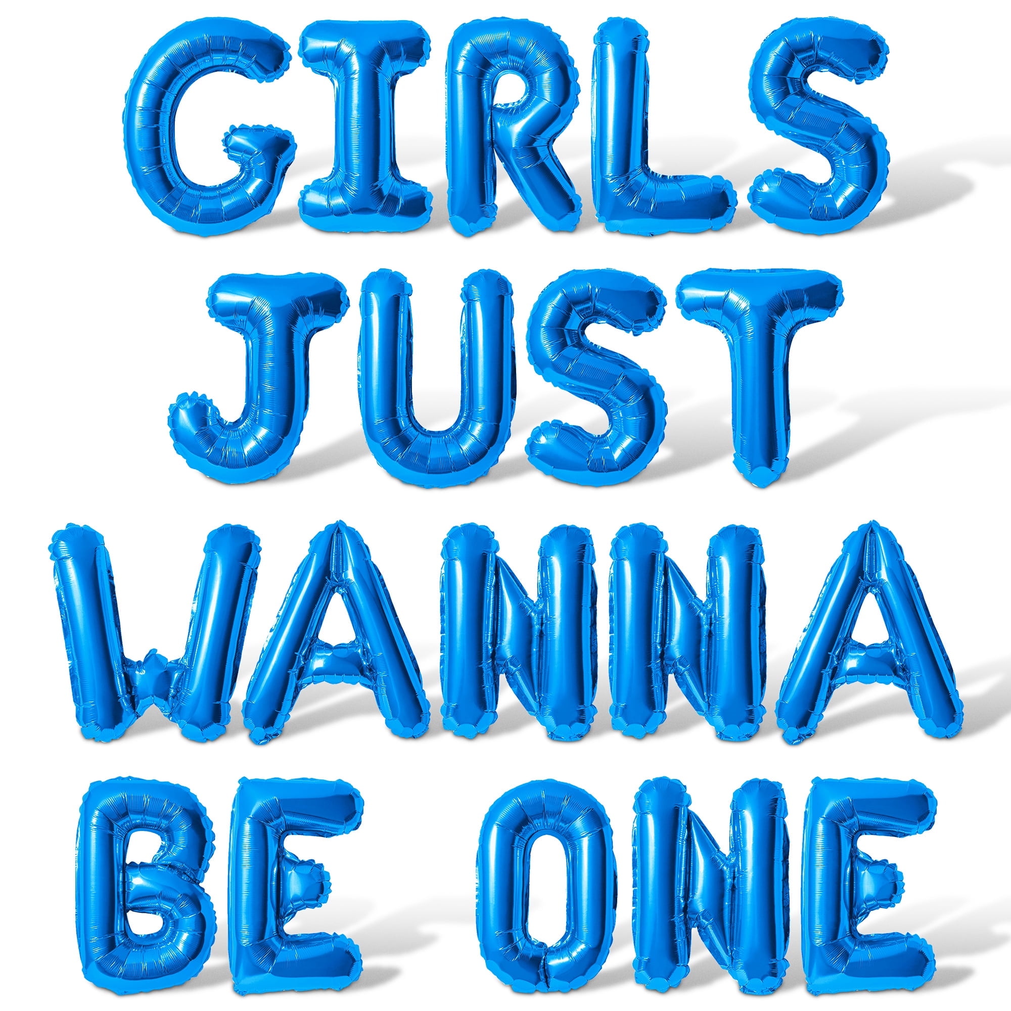 Letter Balloons - GIRLS JUST WANNA BE ONE 16" Inch Alphabet Letters ...